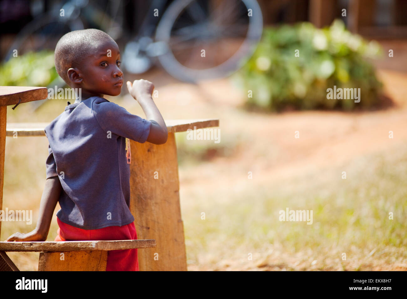 Portrait Of A Child; Kampala Uganda Africa Stock Photo - Alamy