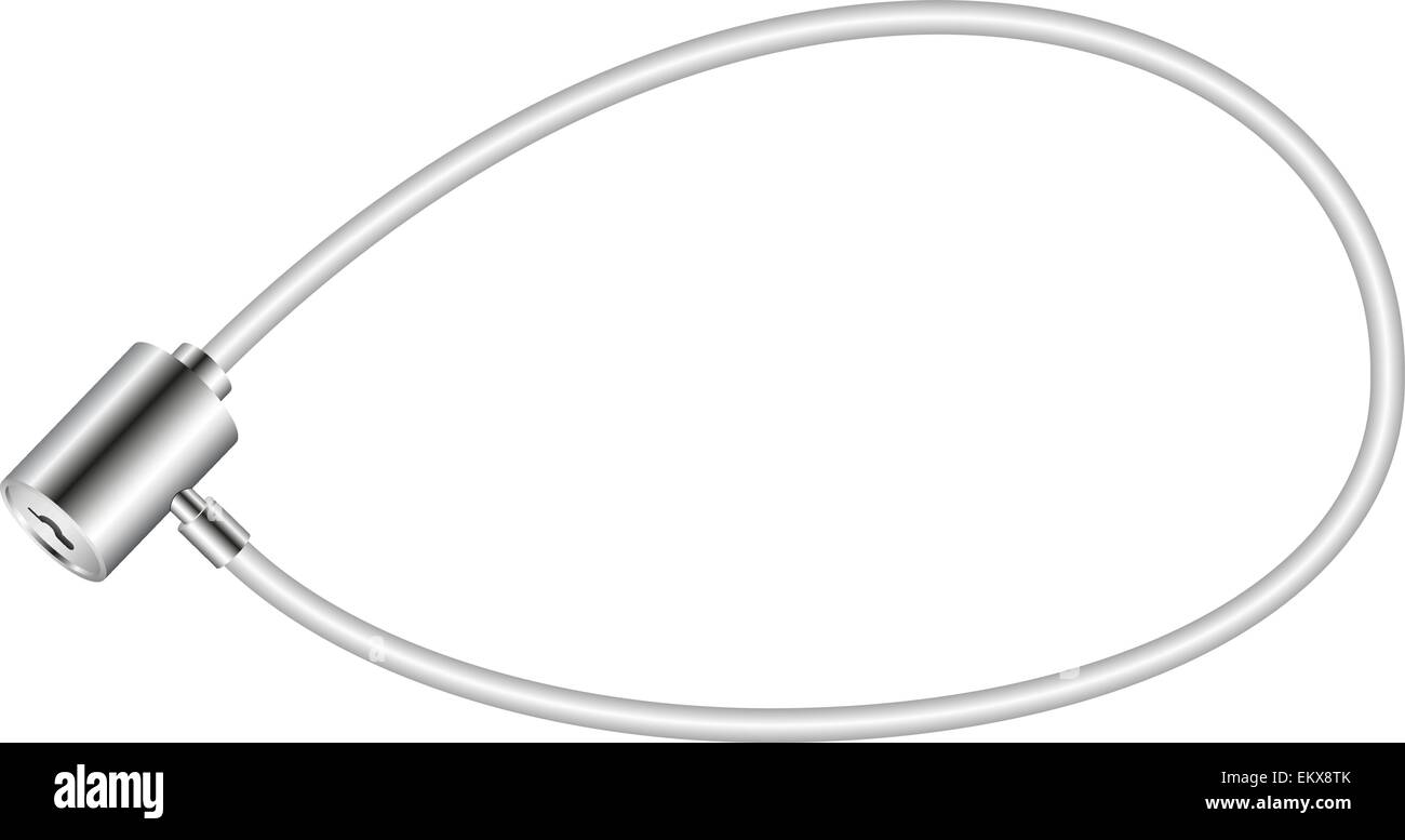 White bicycle lock Stock Vector Image & Art - Alamy