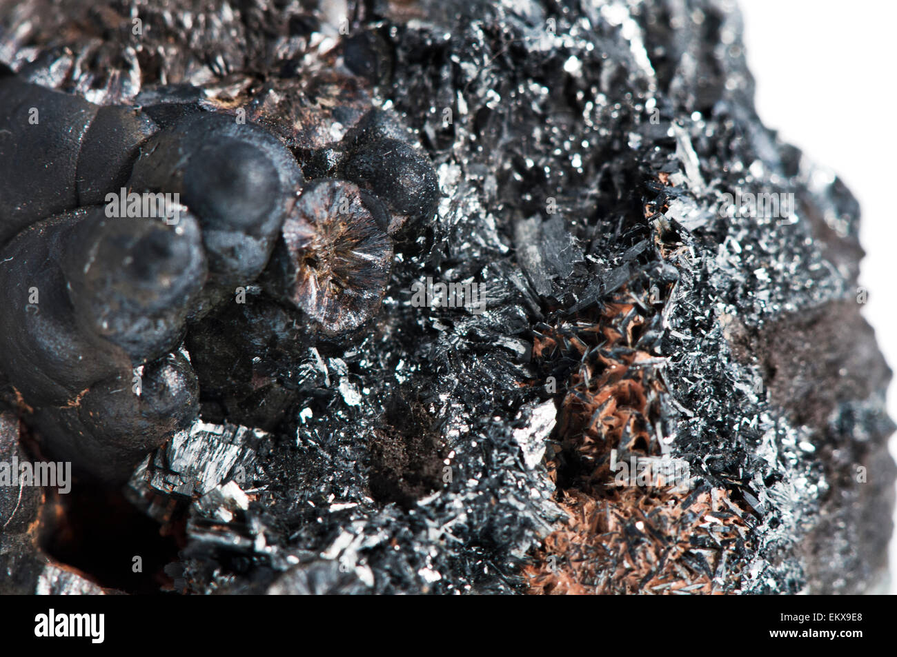 Closeup detail of a goethite mineral Stock Photo - Alamy