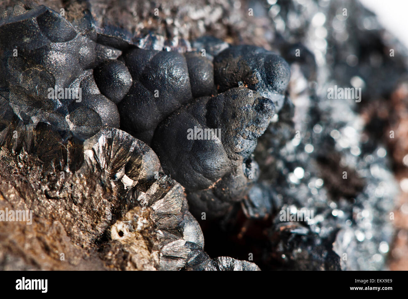 Closeup detail of a goethite mineral Stock Photo - Alamy