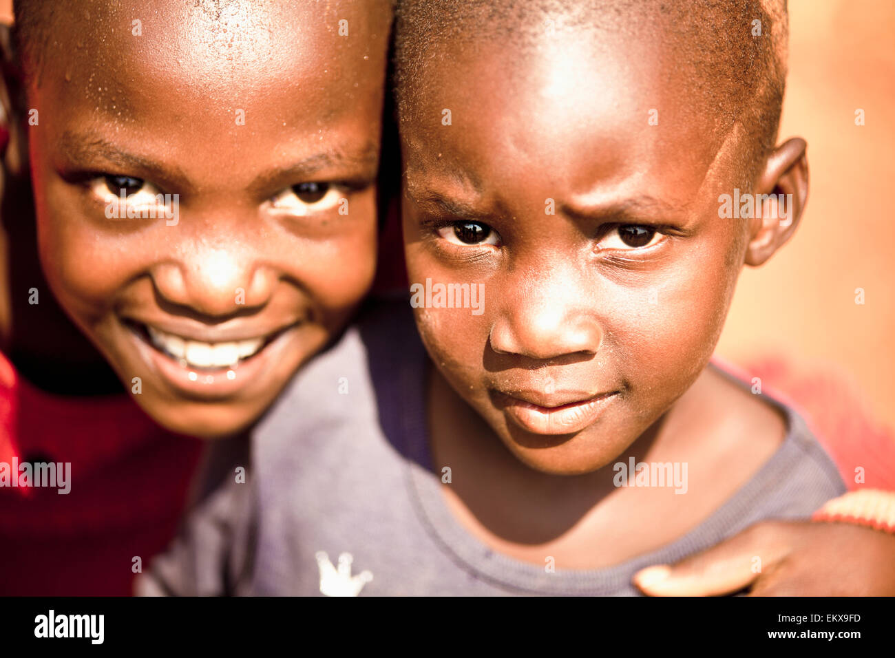 Portrait Of Two Children; Kampala Uganda Africa Stock Photo - Alamy