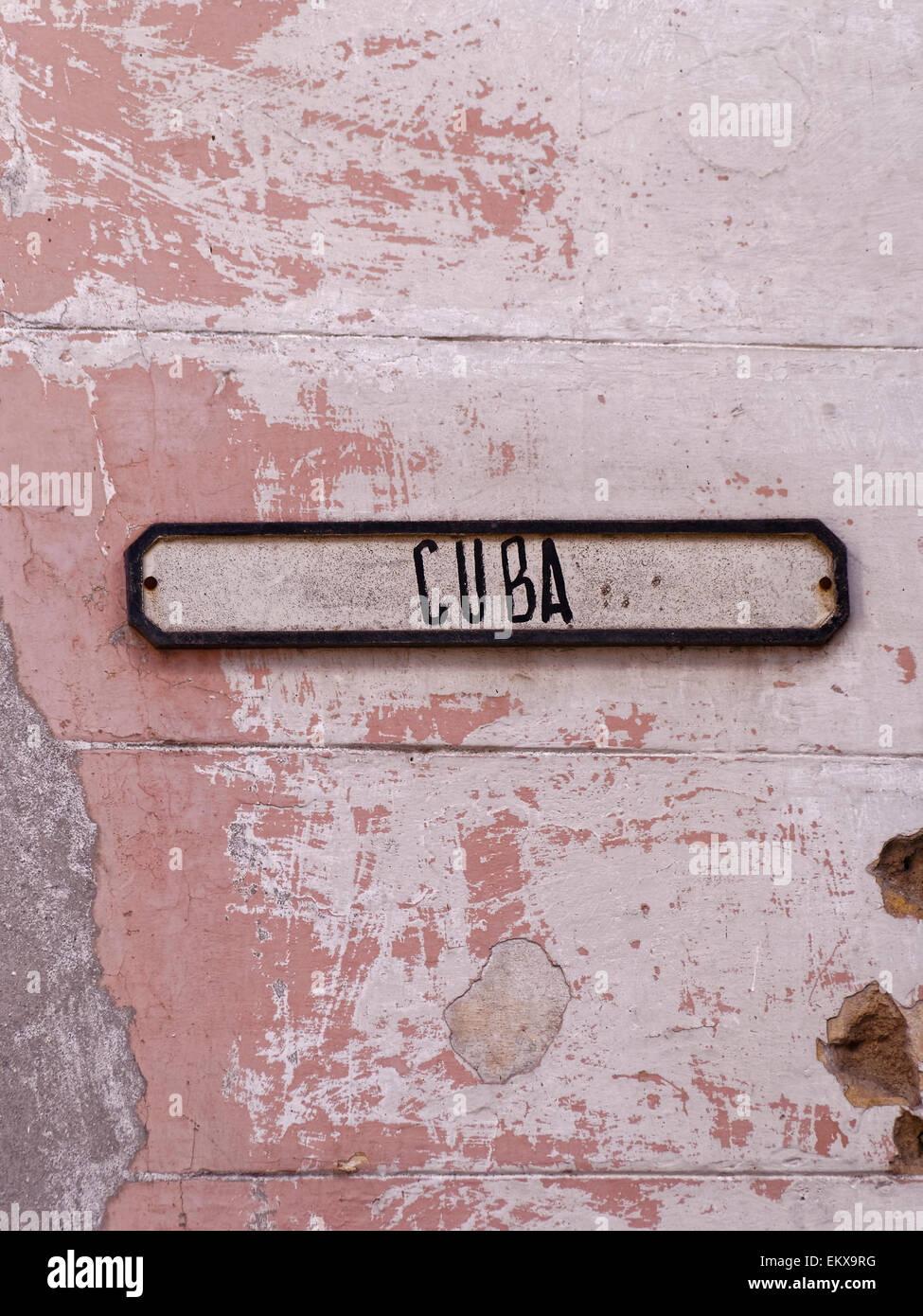 Street sign for "Cuba" in Havana, Cuba Stock Photo - Alamy