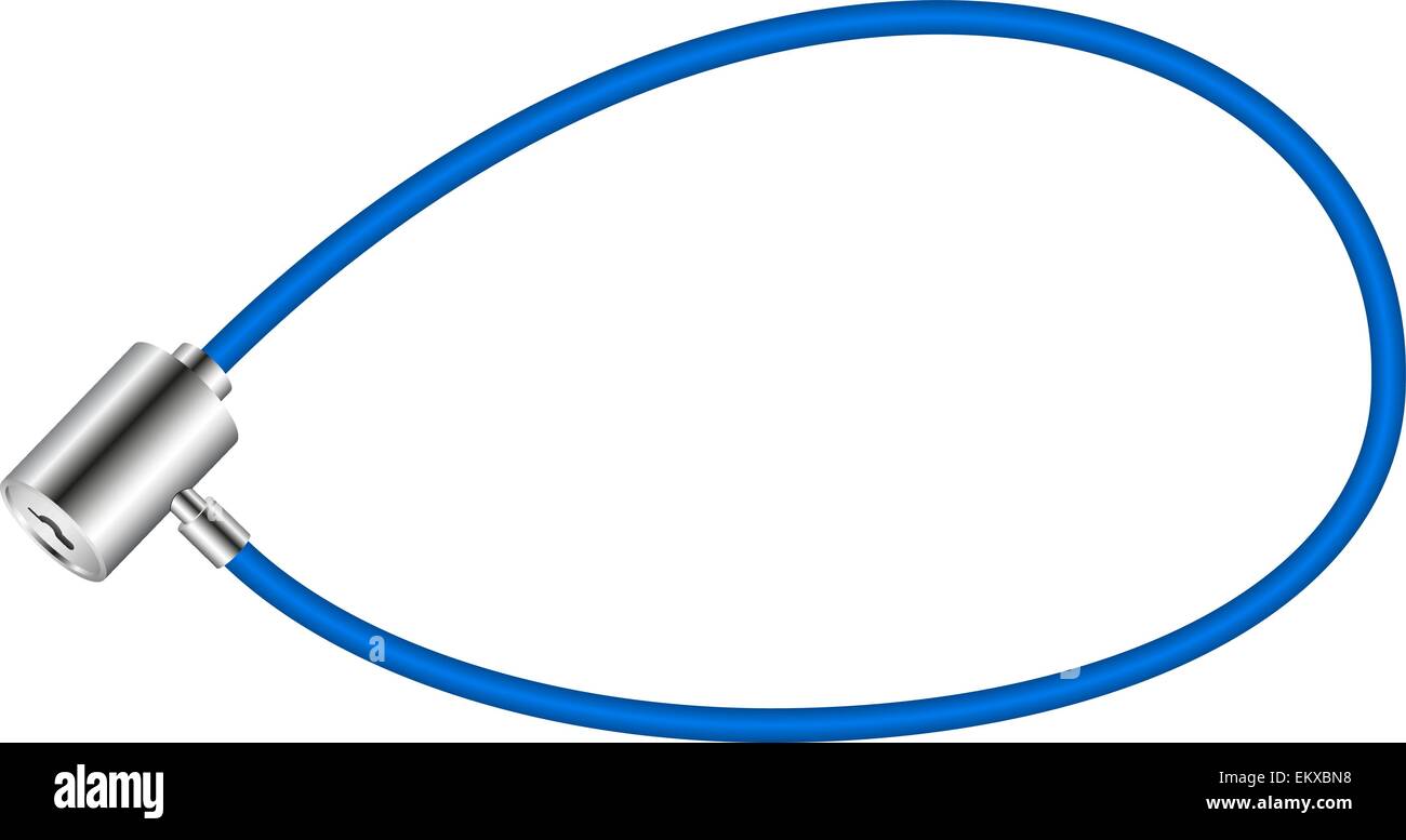 Blue bicycle lock Stock Vector Image & Art - Alamy