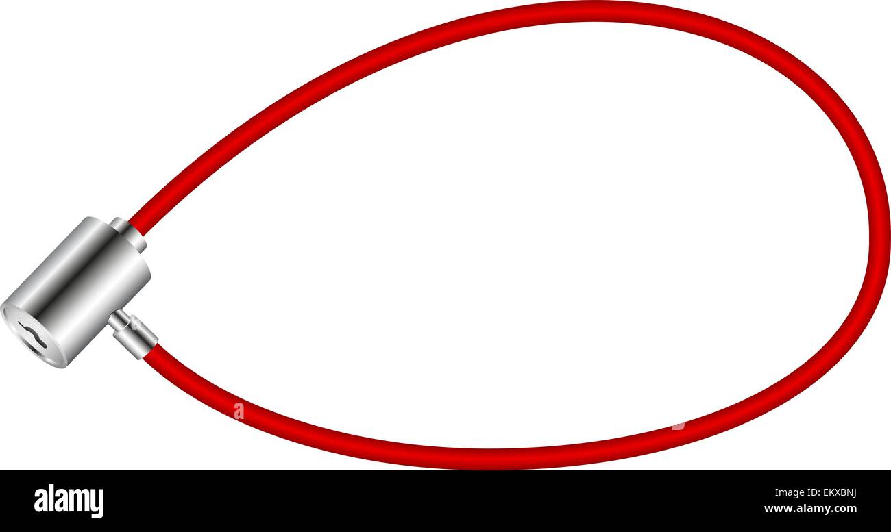 Red bicycle lock Stock Vector Image & Art - Alamy