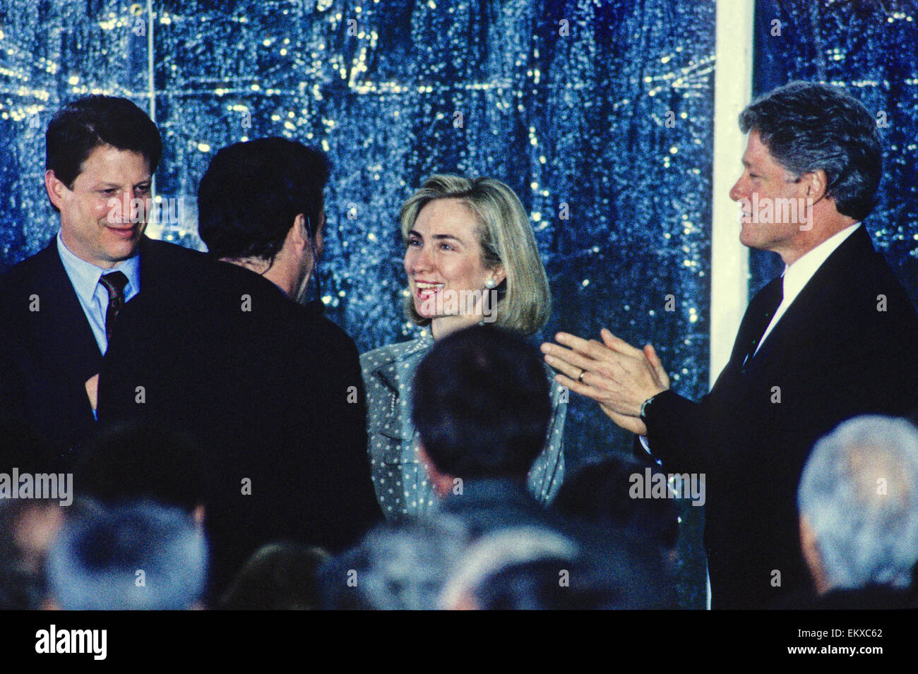 An archive picture, dated 21 April 1993, shows first lady Hillary ...