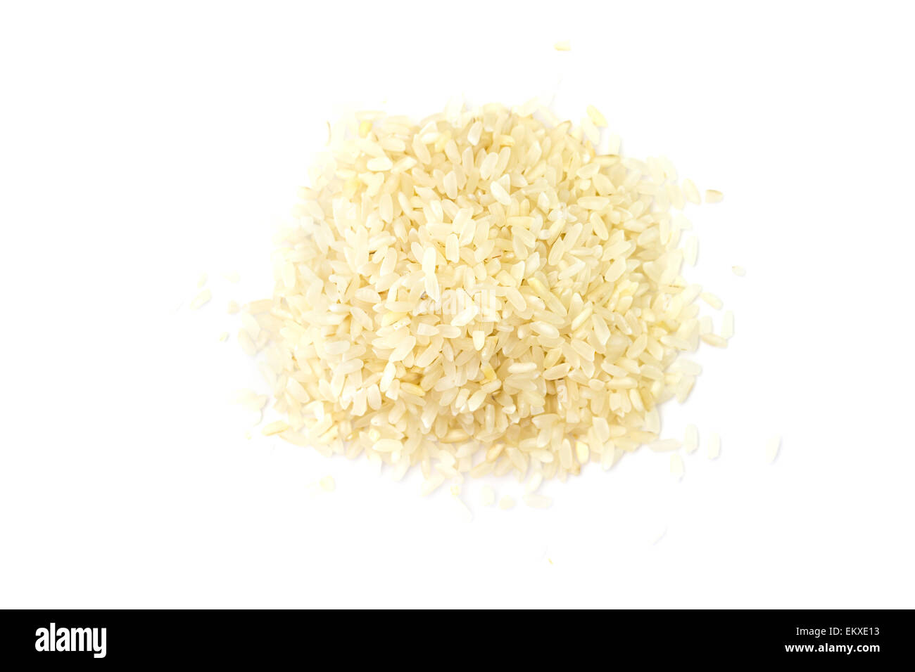 The boiled Chinese rice a hill isolated on white background Stock Photo ...
