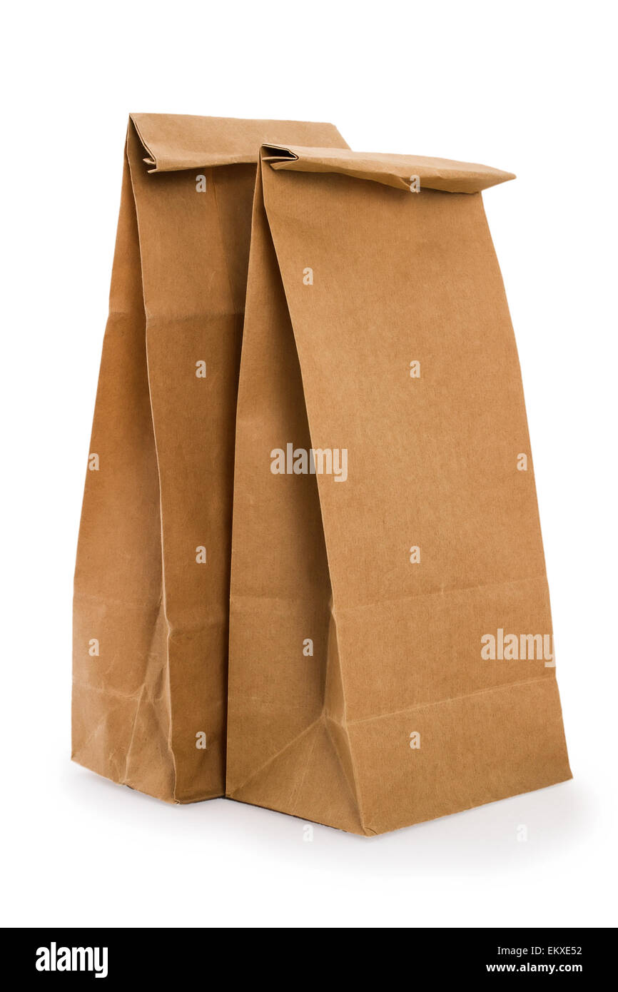 Brown paper bags Stock Photo - Alamy