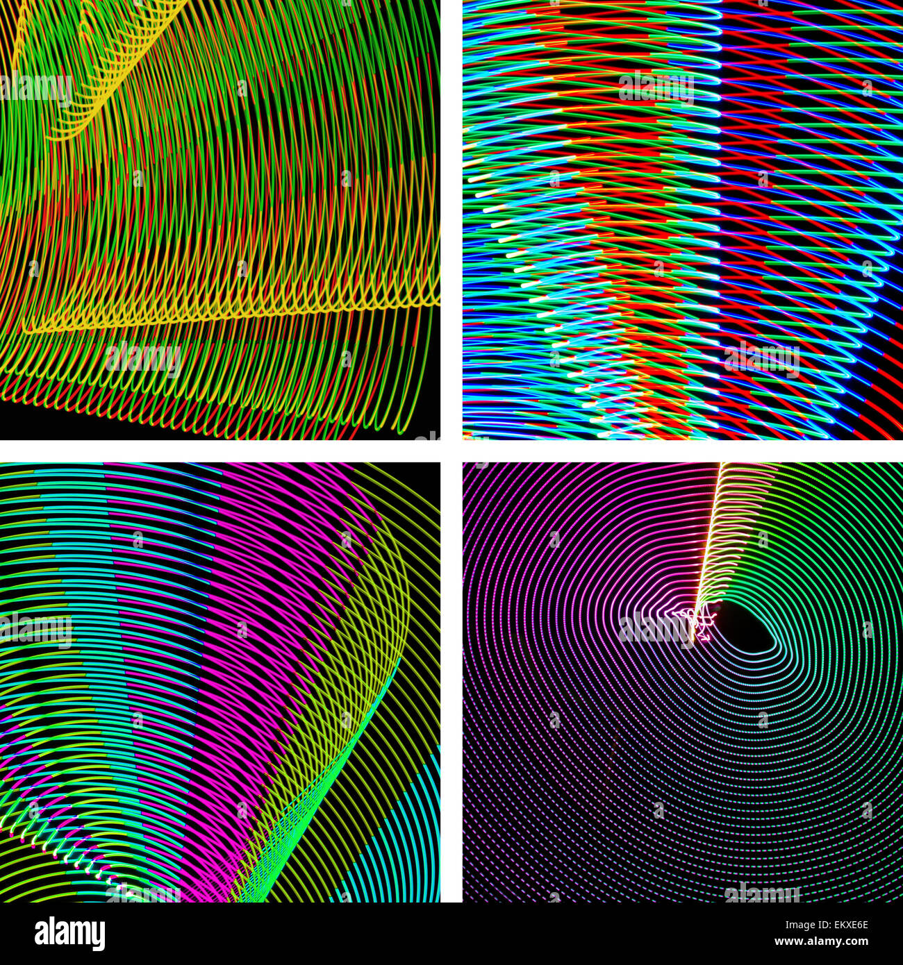 Glowing lines set neon hi-res stock photography and images - Alamy