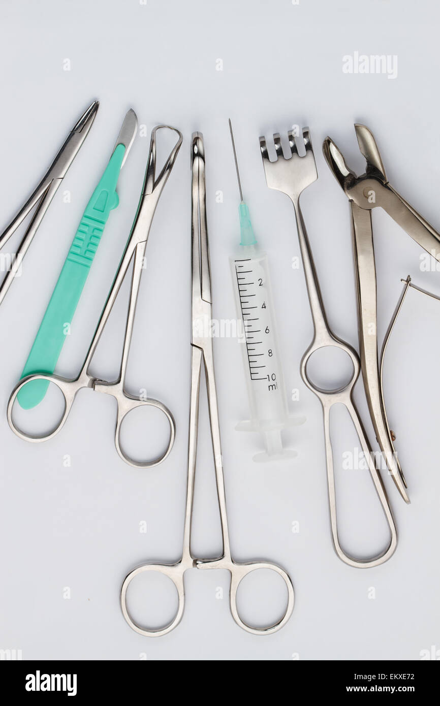 Collection of various surgical instruments hi-res stock photography and ...