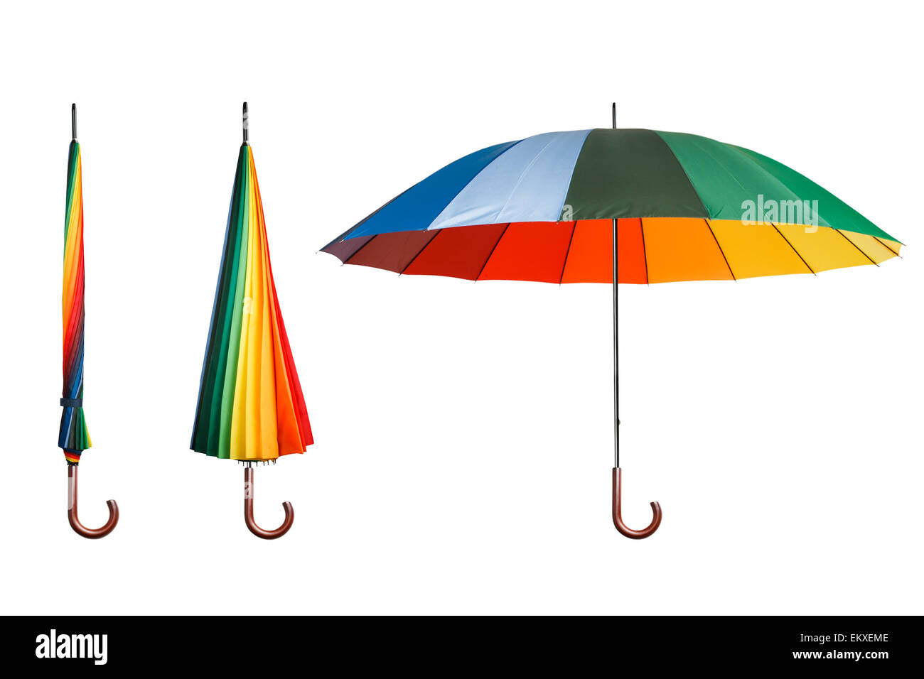 Set of colorful umbrellas Stock Photo - Alamy