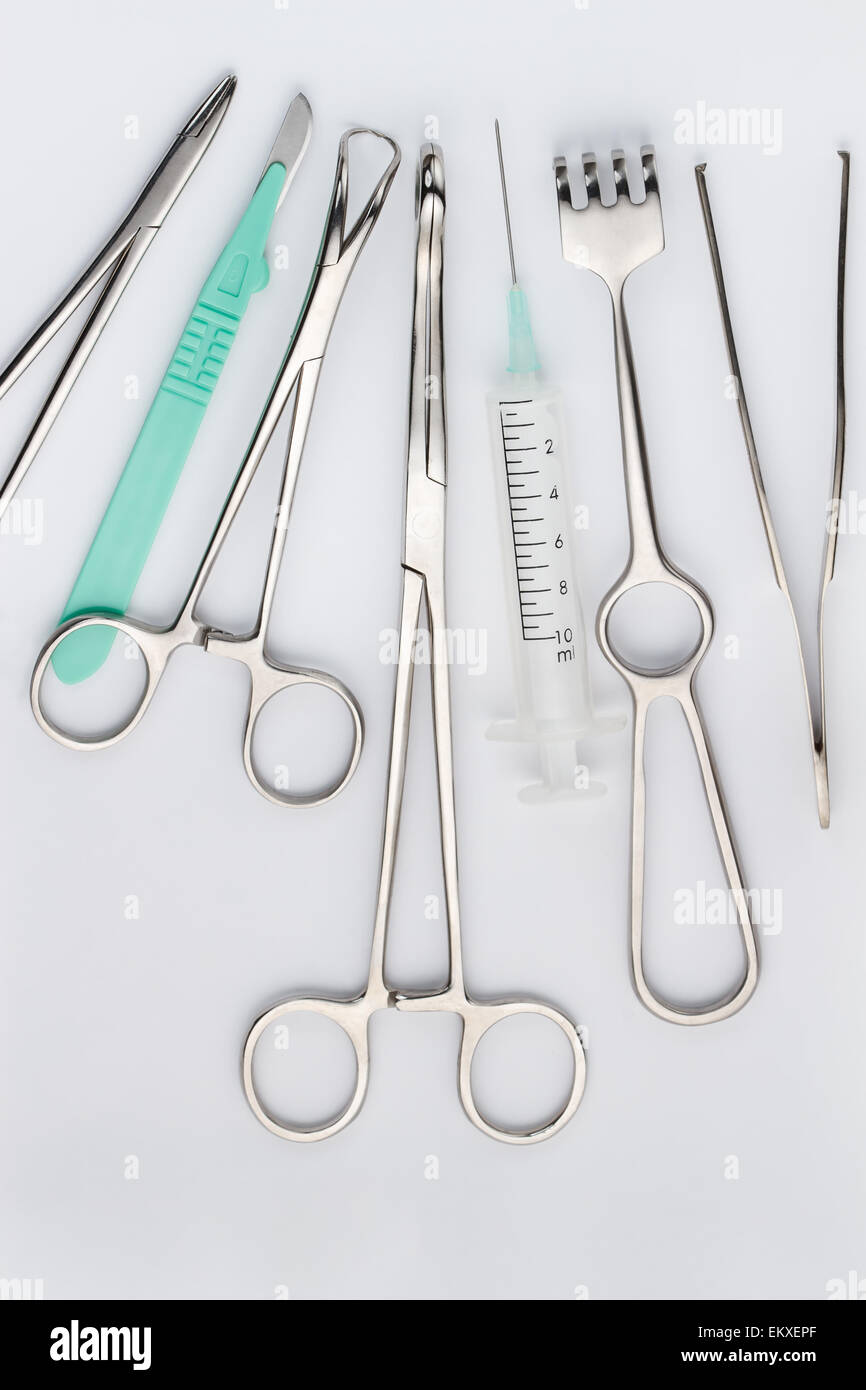 Collection of various surgical instruments hi-res stock photography and ...