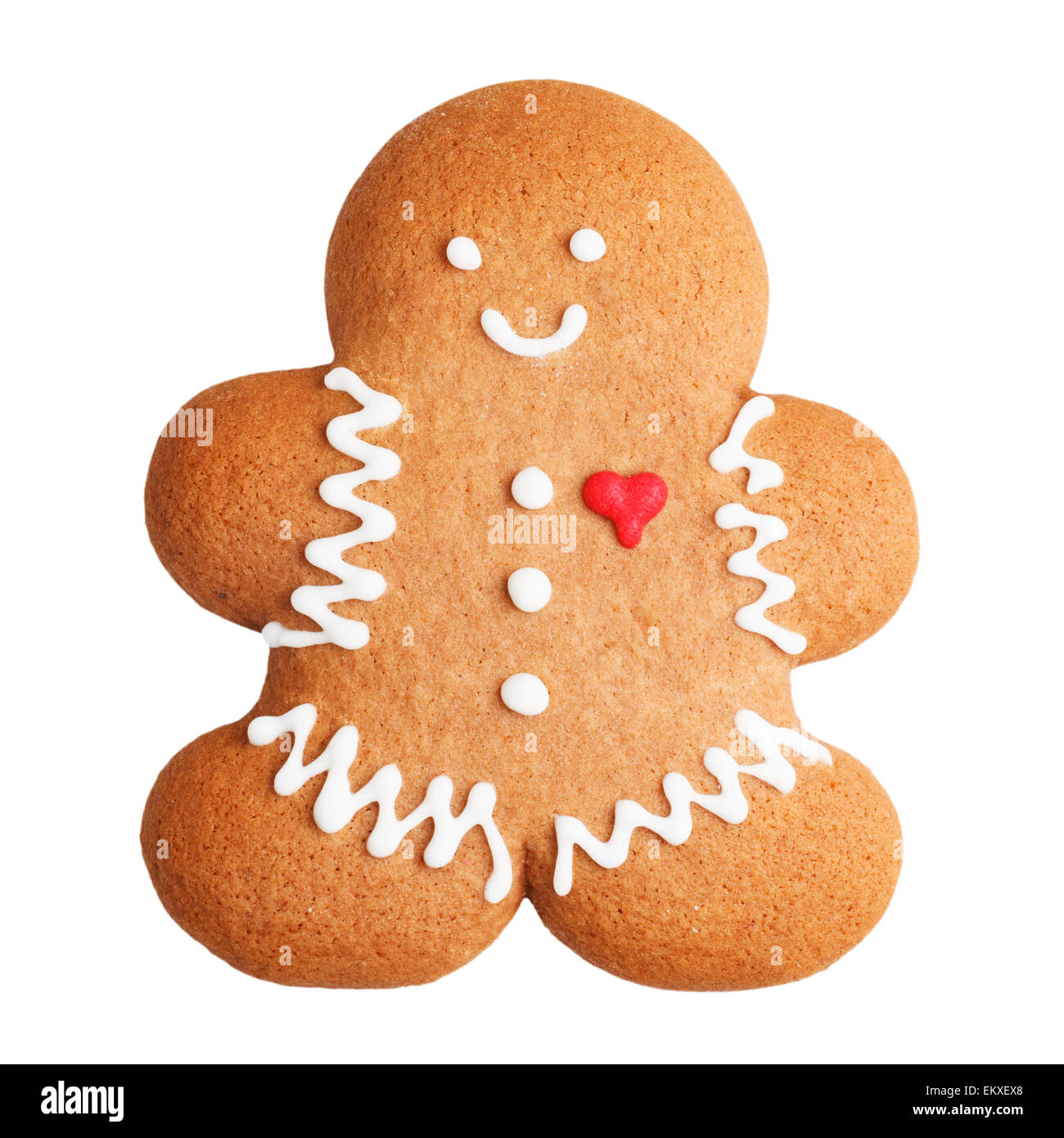 Sweet gingerbread man symbol made Cut Out Stock Images & Pictures - Alamy