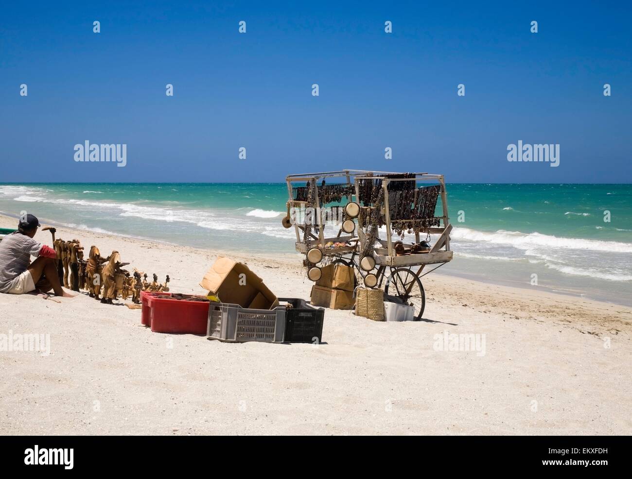 Merchant On Beach, Varadero Beach, Varadero, Cuba Stock Photo - Alamy
