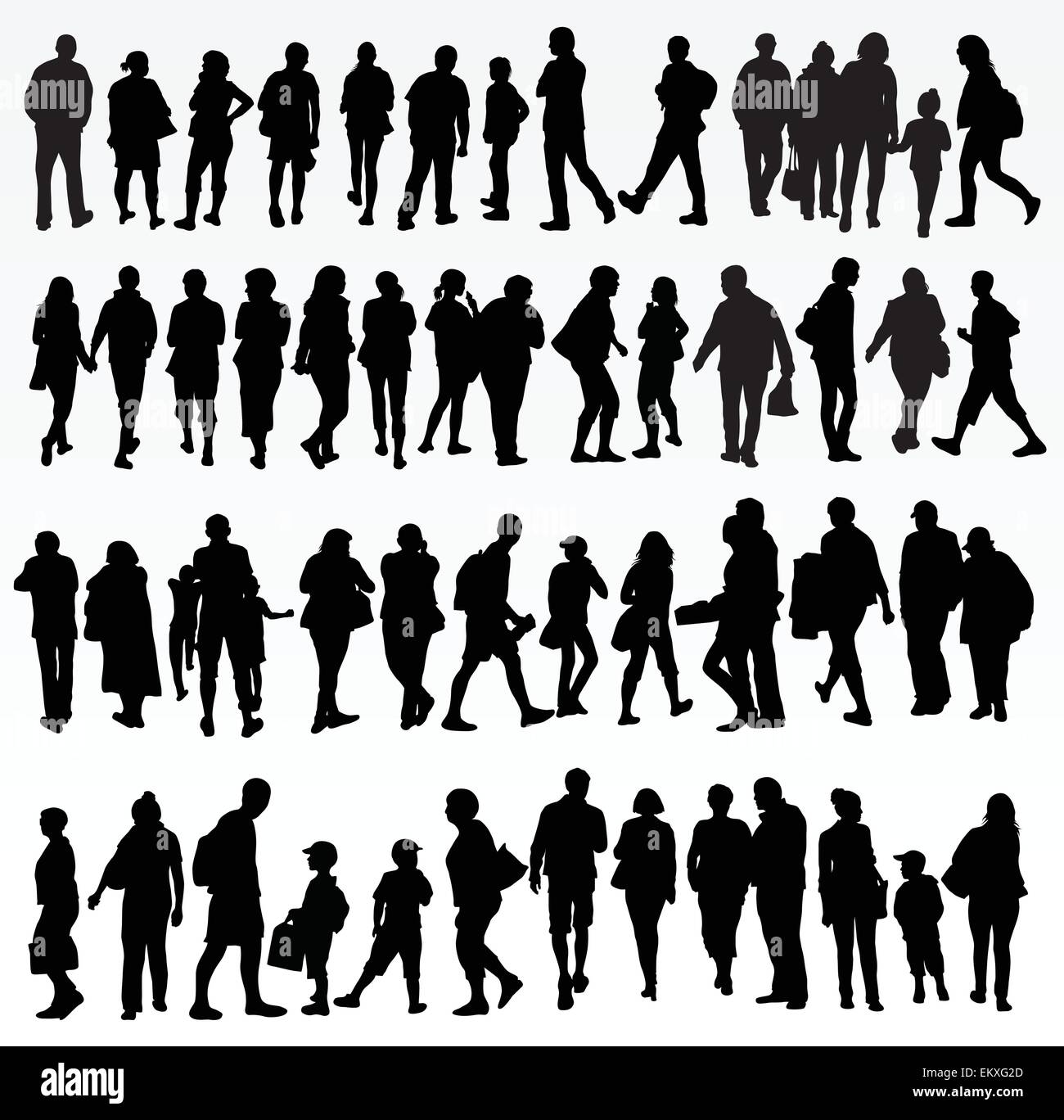 collection of people silhouettes Stock Vector Image & Art - Alamy