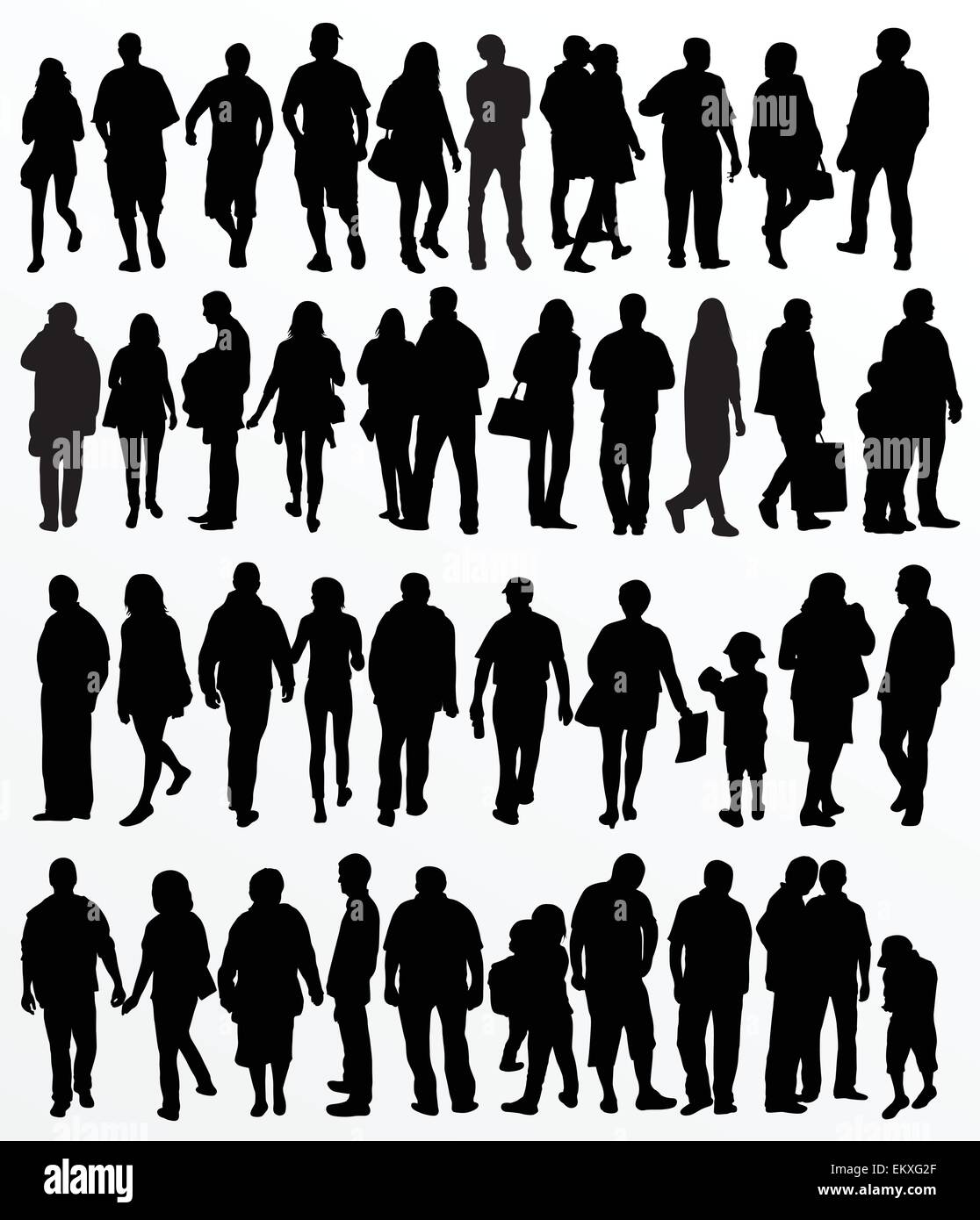 Mature couple silhouette Stock Vector Images - Alamy