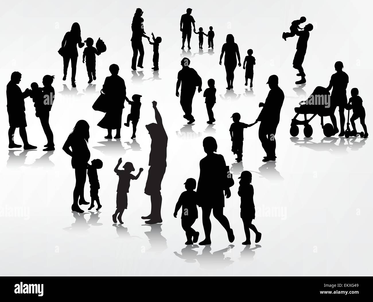 Family shadow concept Stock Vector Images - Alamy