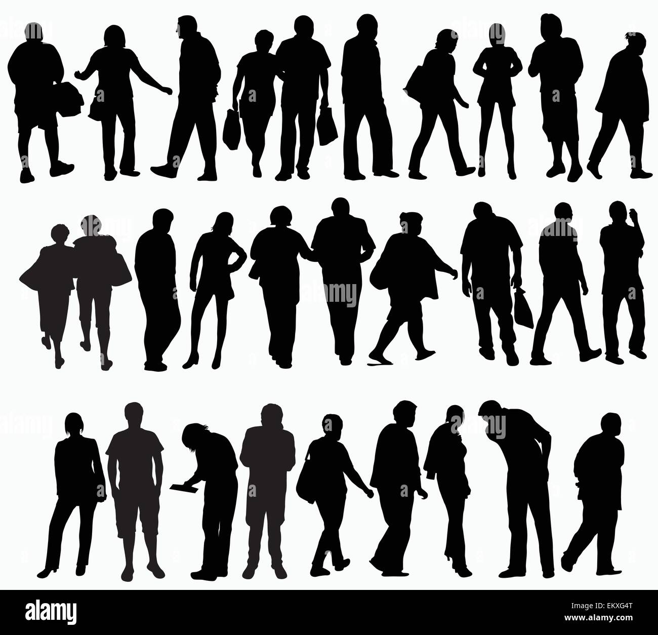 People silhouettes collection Stock Vector Image & Art - Alamy