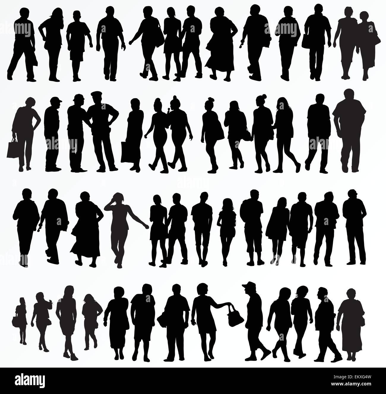 collection of people silhouettes Stock Vector Image & Art - Alamy