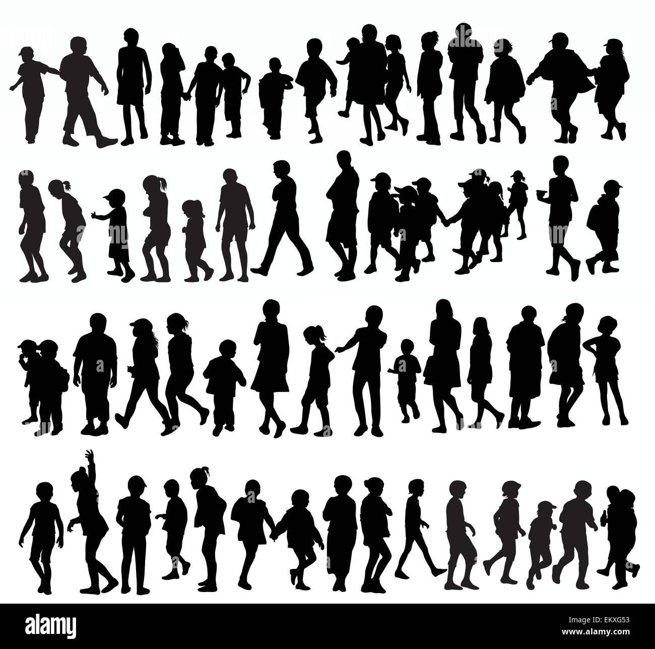 Mature couple silhouette Stock Vector Images - Alamy
