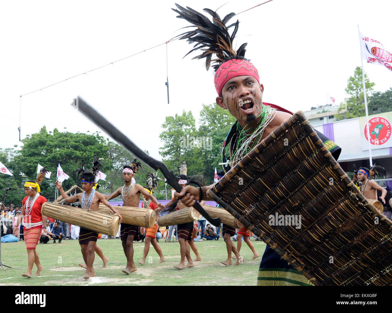 Guwahati, India's northeastern state of Assam. 14th Apr, 2015. Dancers ...