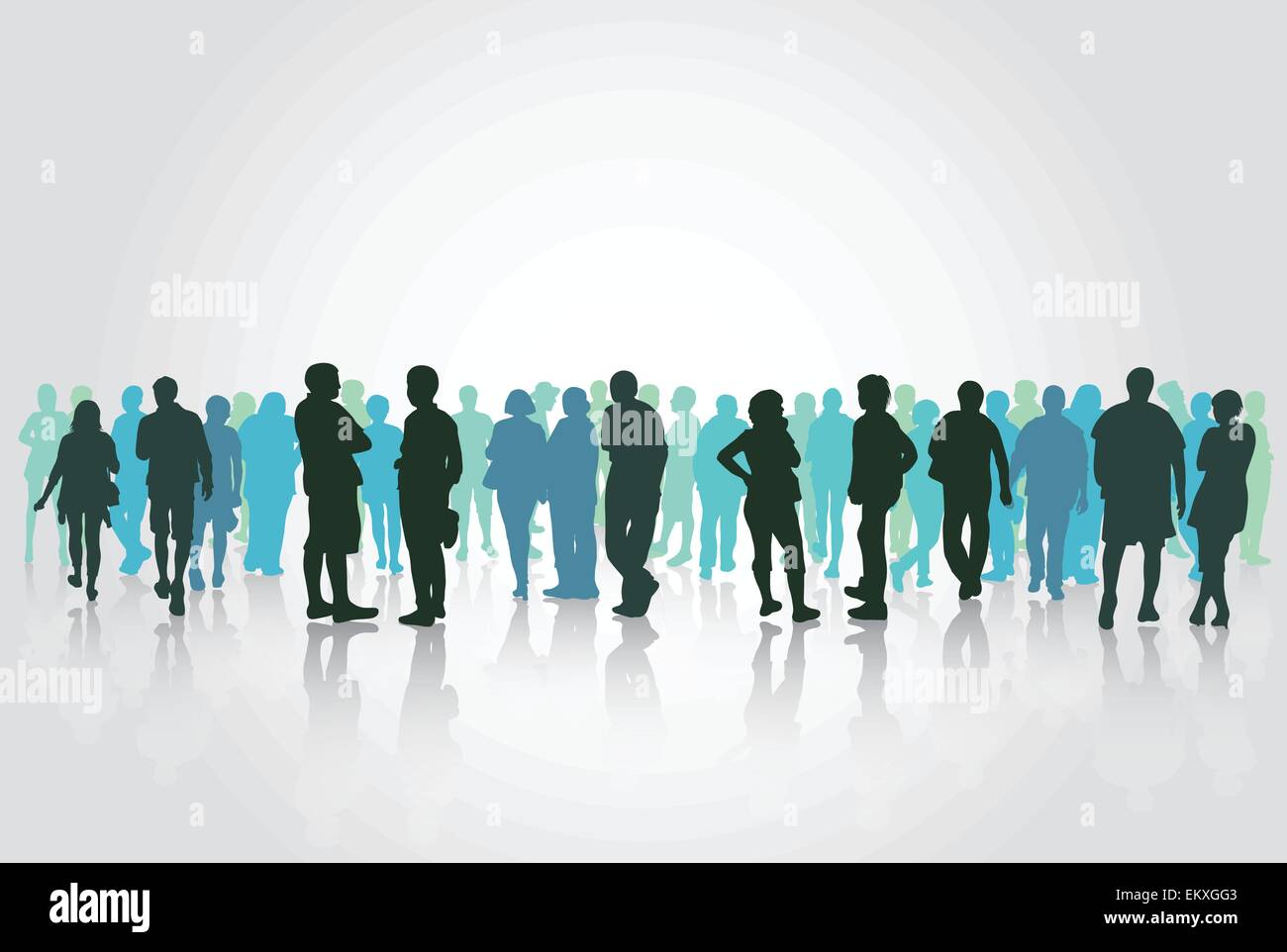Group of people silhouettes Stock Vector Image & Art - Alamy