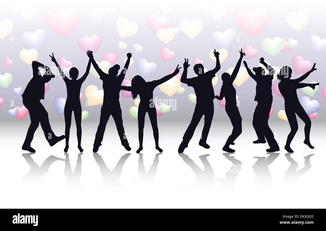 Dancing crowd vector vectors Stock Vector Images - Alamy