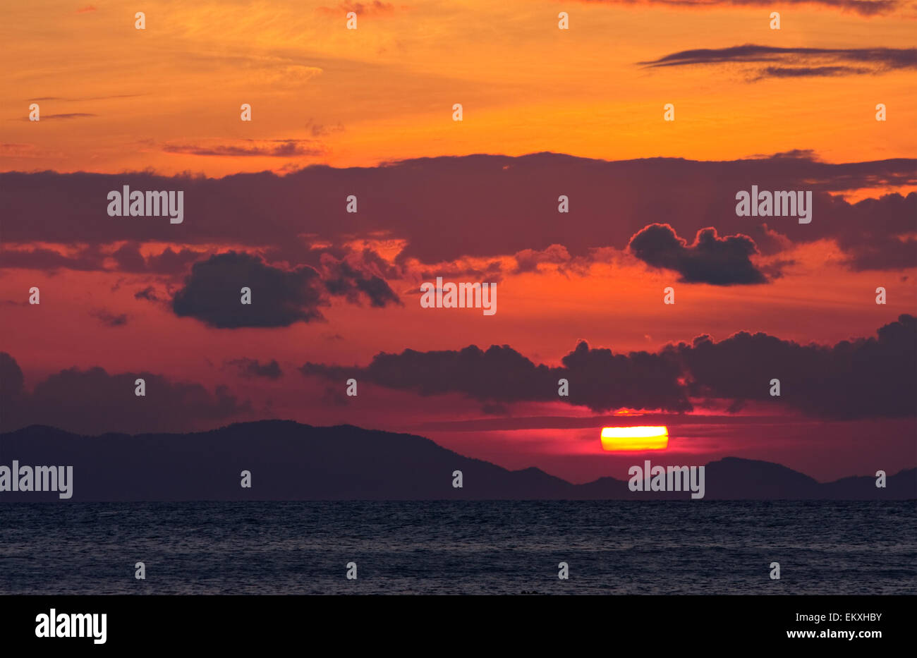 beautiful red sunset Stock Photo - Alamy