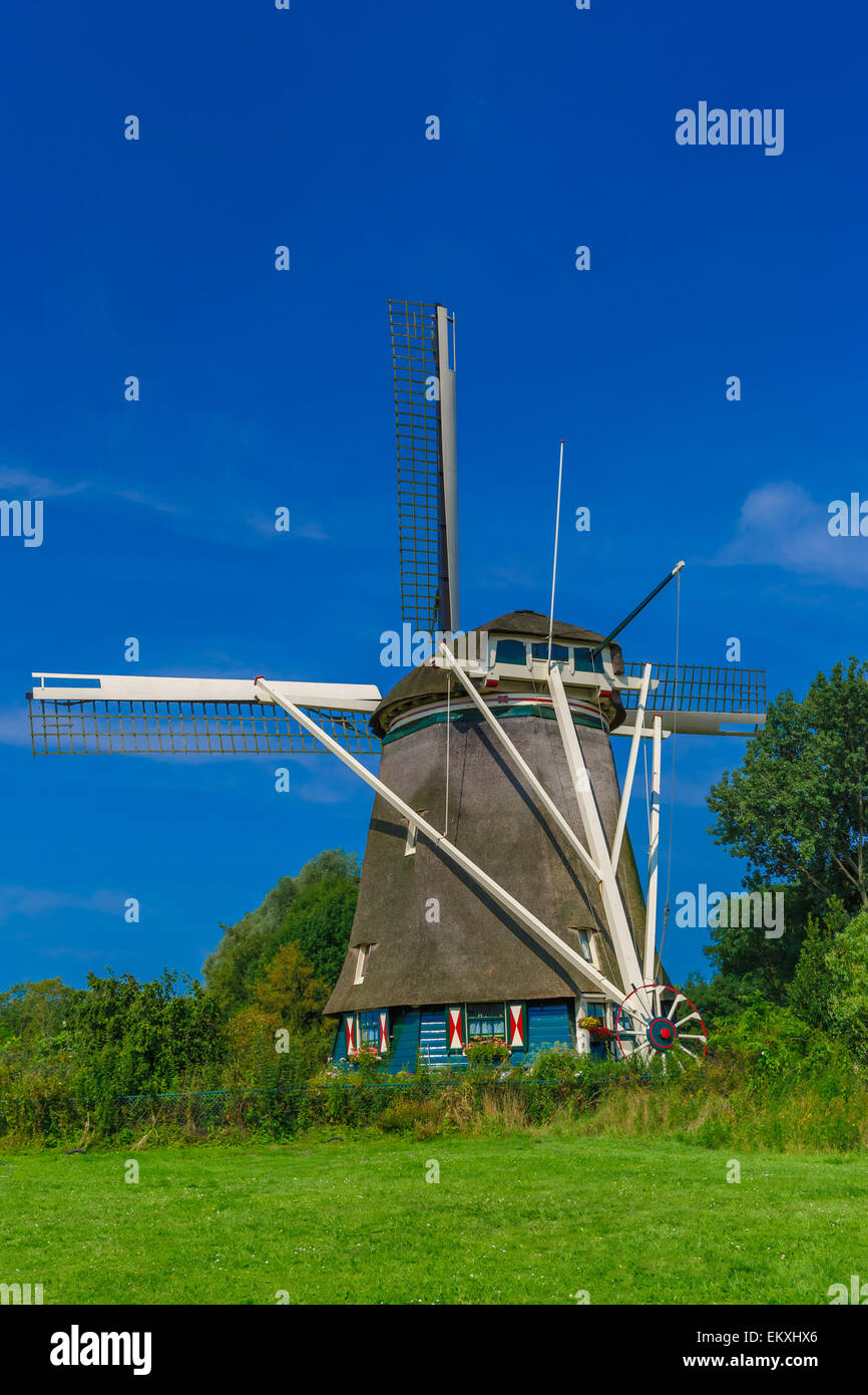 Windmill in Amsterdam, Holland, Netherlands Stock Photo - Alamy