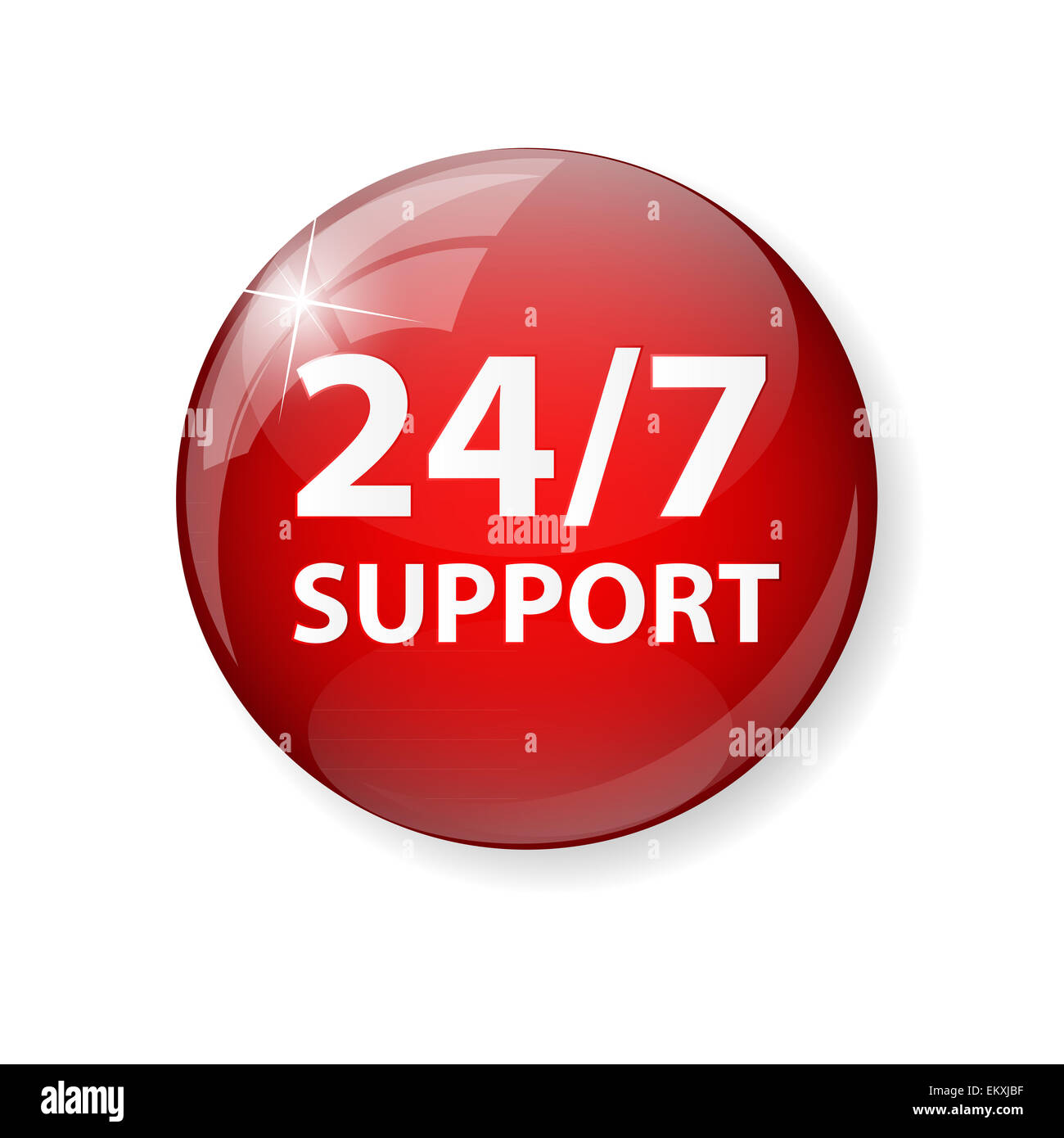 Vector 24/7 SUPPORT Sign, Label Template Stock Photo - Alamy
