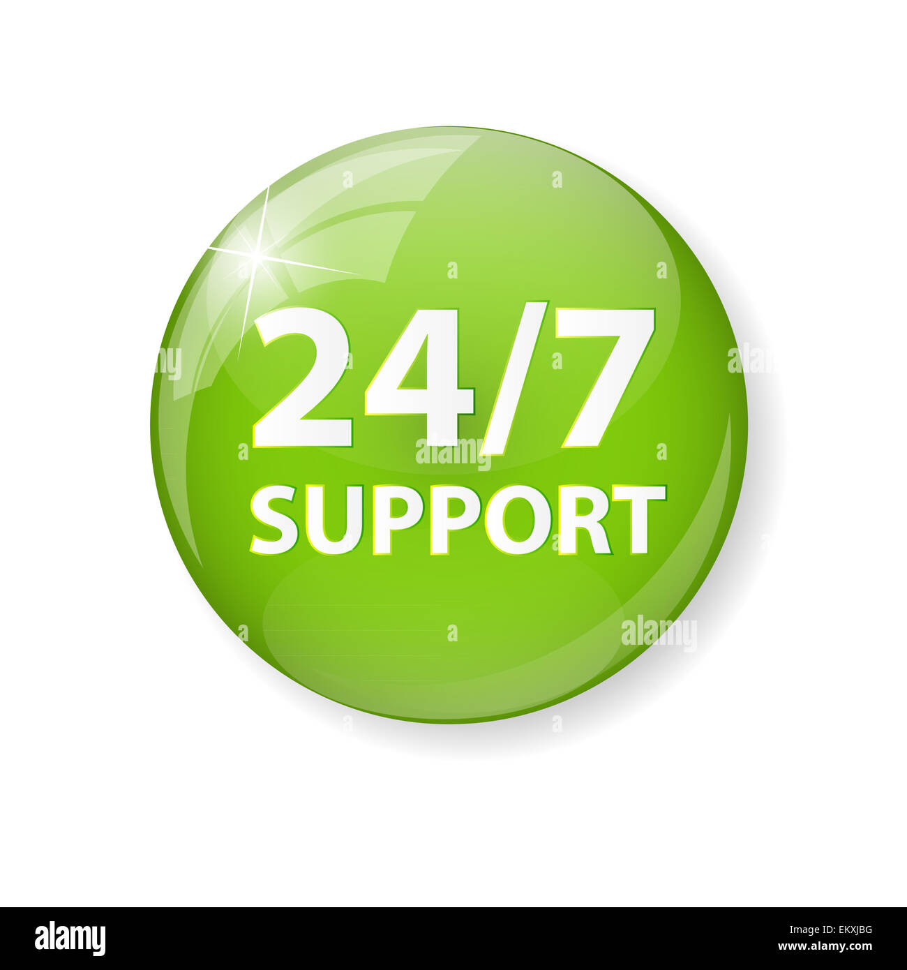 Vector 24/7 SUPPORT Sign, Label Template Stock Photo - Alamy