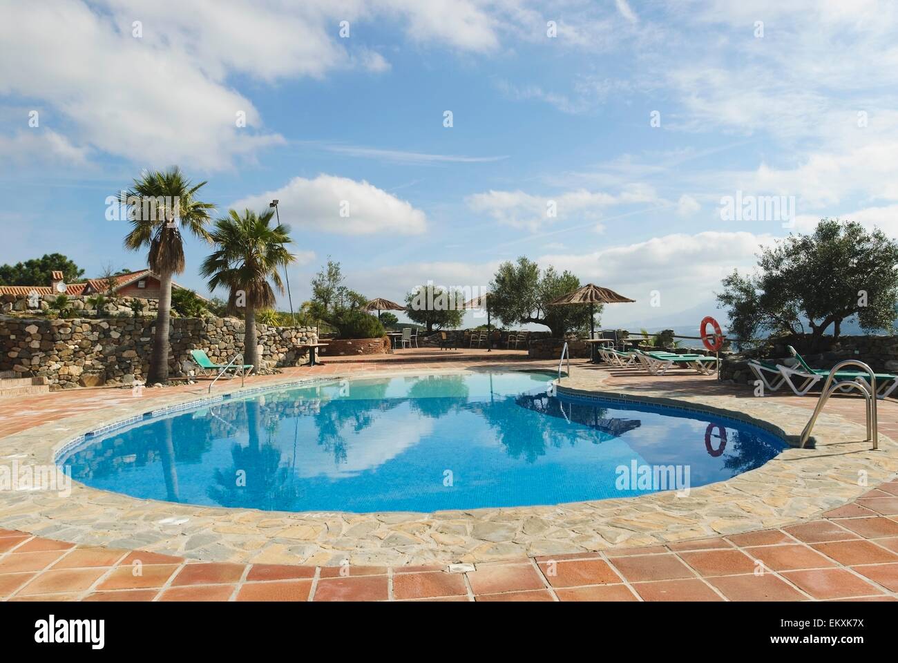 Swimming Pool, Malaga, Andalucia, Spain Stock Photo - Alamy