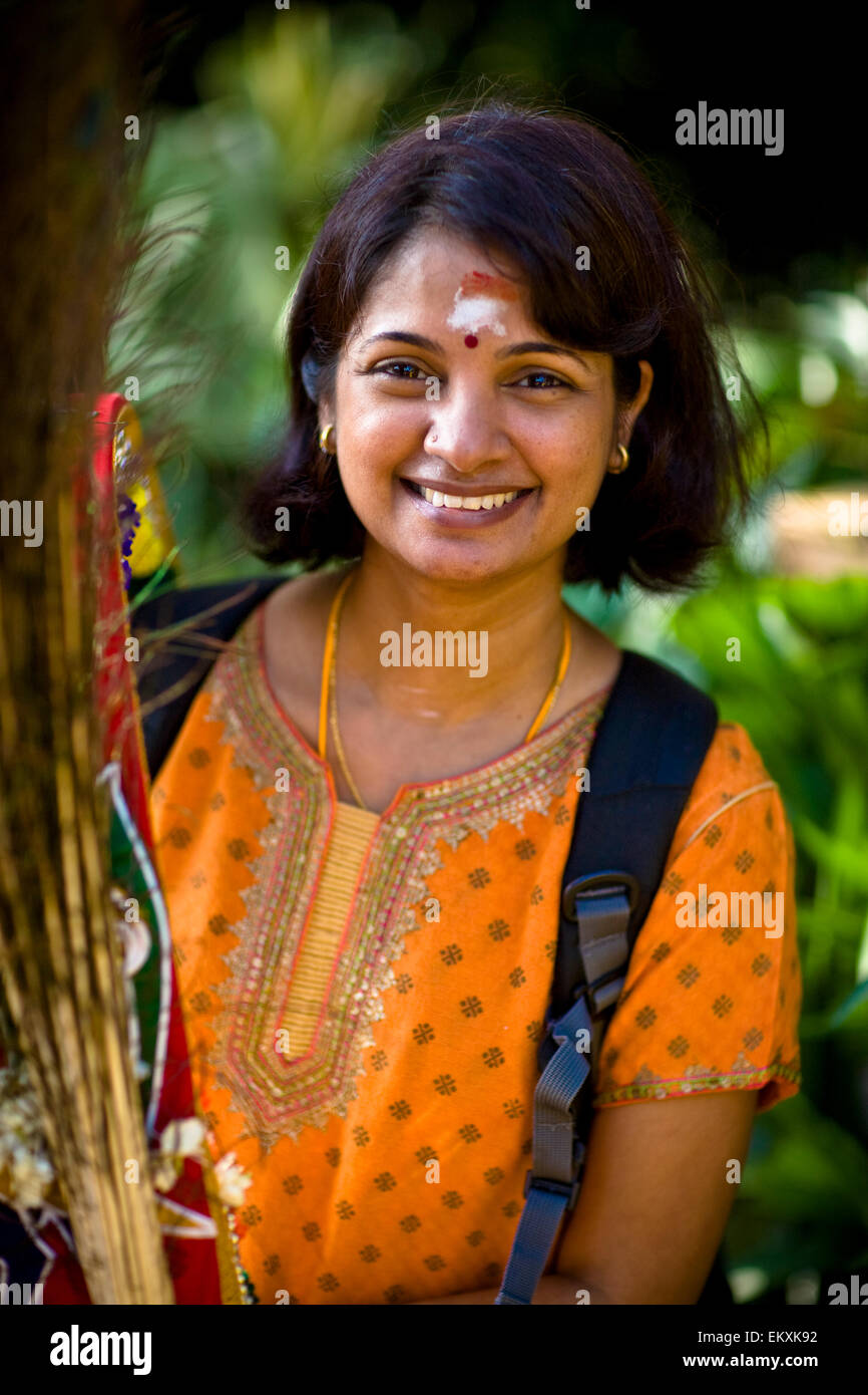 Portrait Of A Young Woman With A Bindi; India Stock Photo - Alamy