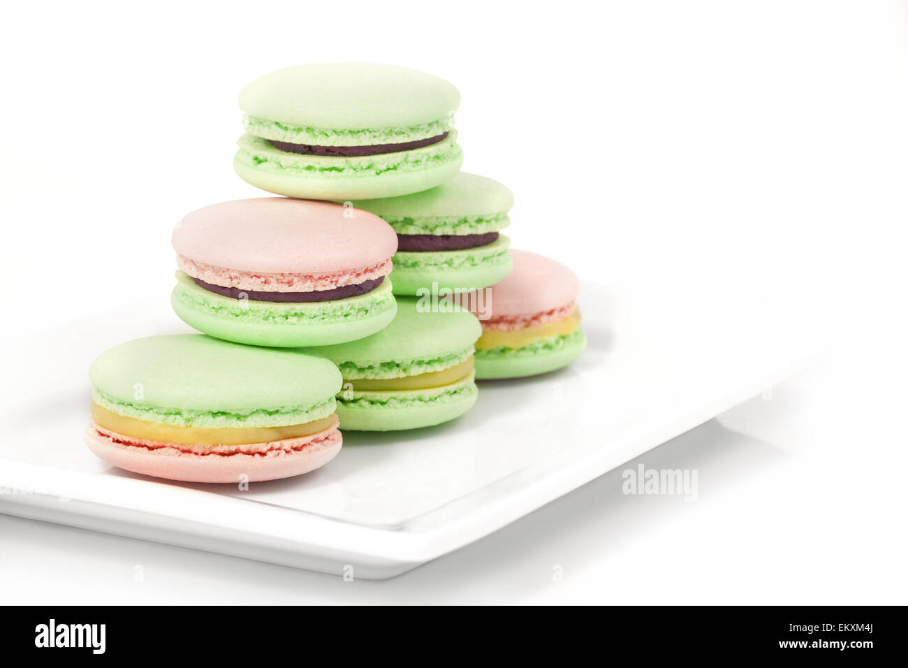 macarons isolated on white Stock Photo - Alamy