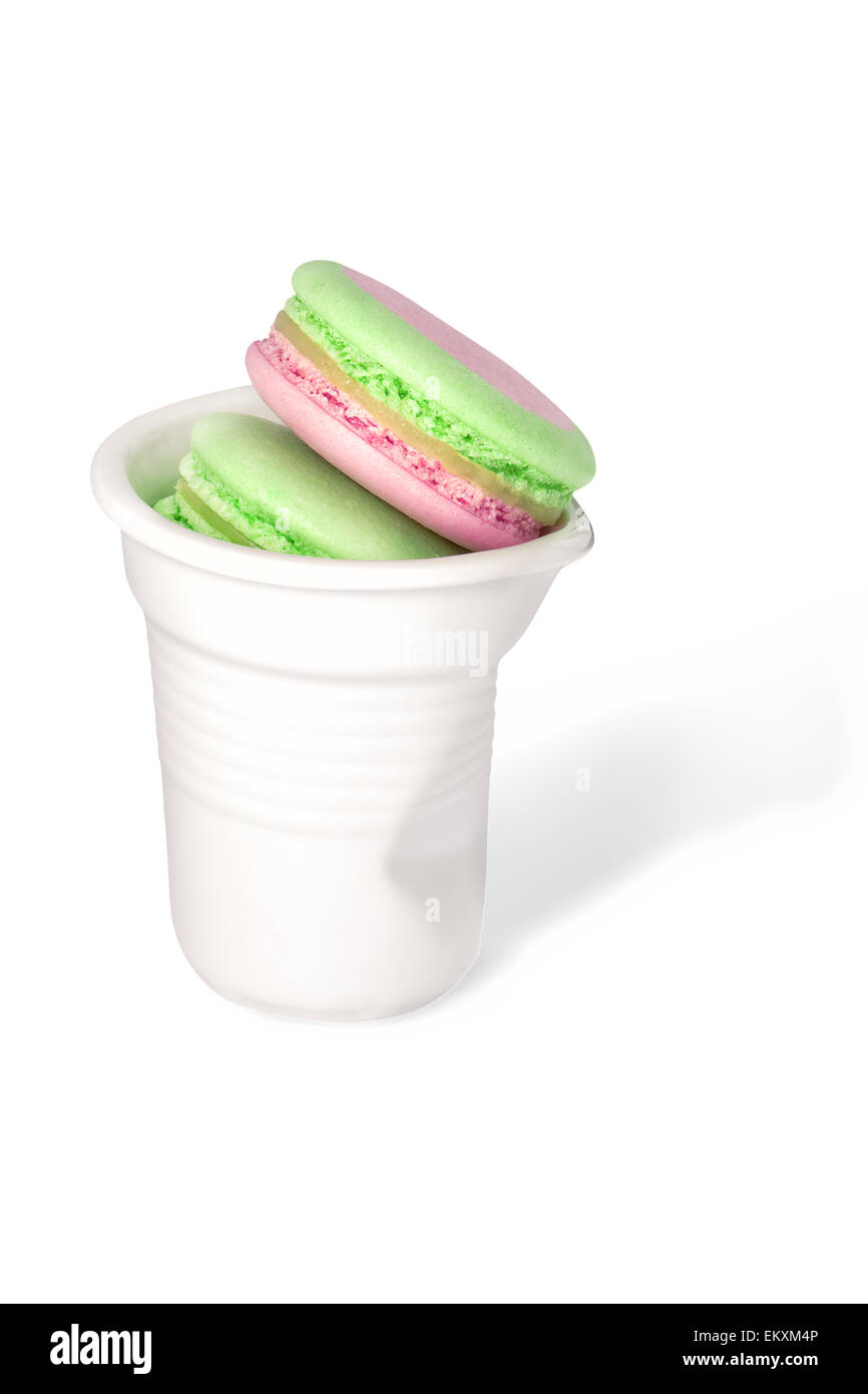 macarons isolated on white Stock Photo - Alamy