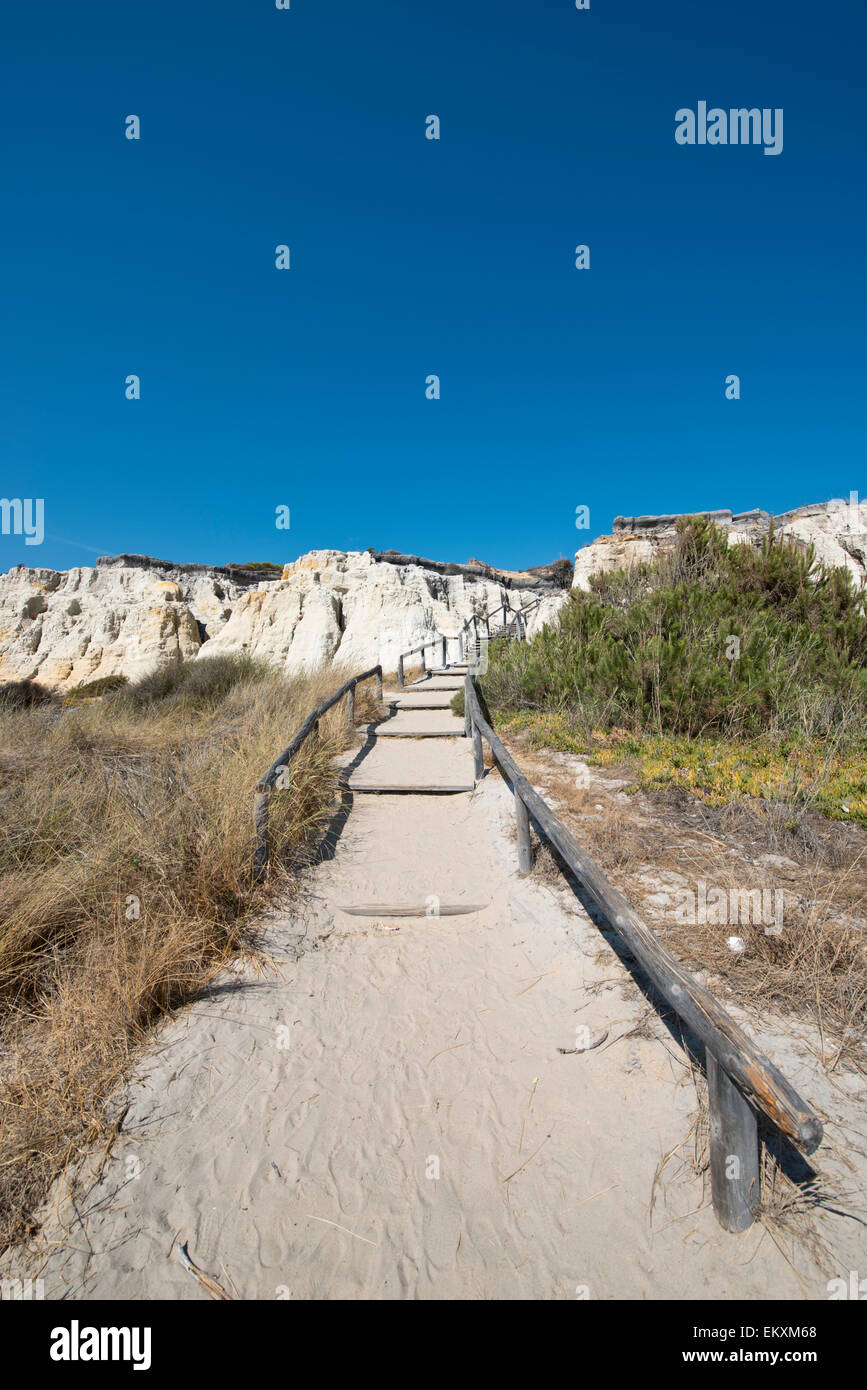 Sand path up to a hill Stock Photo - Alamy
