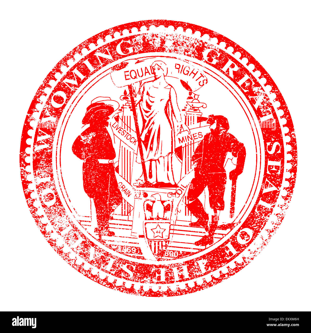 Wyoming state seal hi-res stock photography and images - Alamy