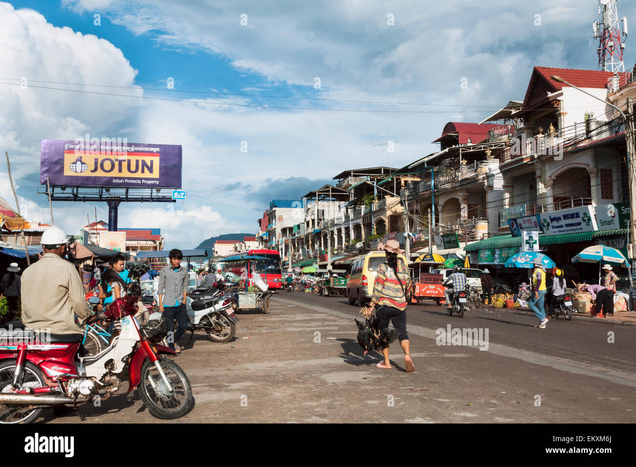 Kampot market street - Cambodia, Asia Stock Photo - Alamy