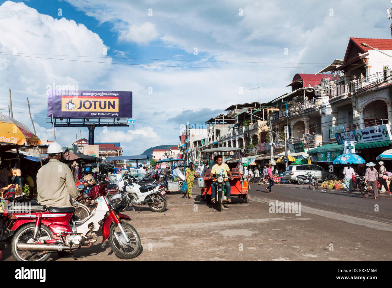 Kampot market street - Cambodia, Asia Stock Photo - Alamy