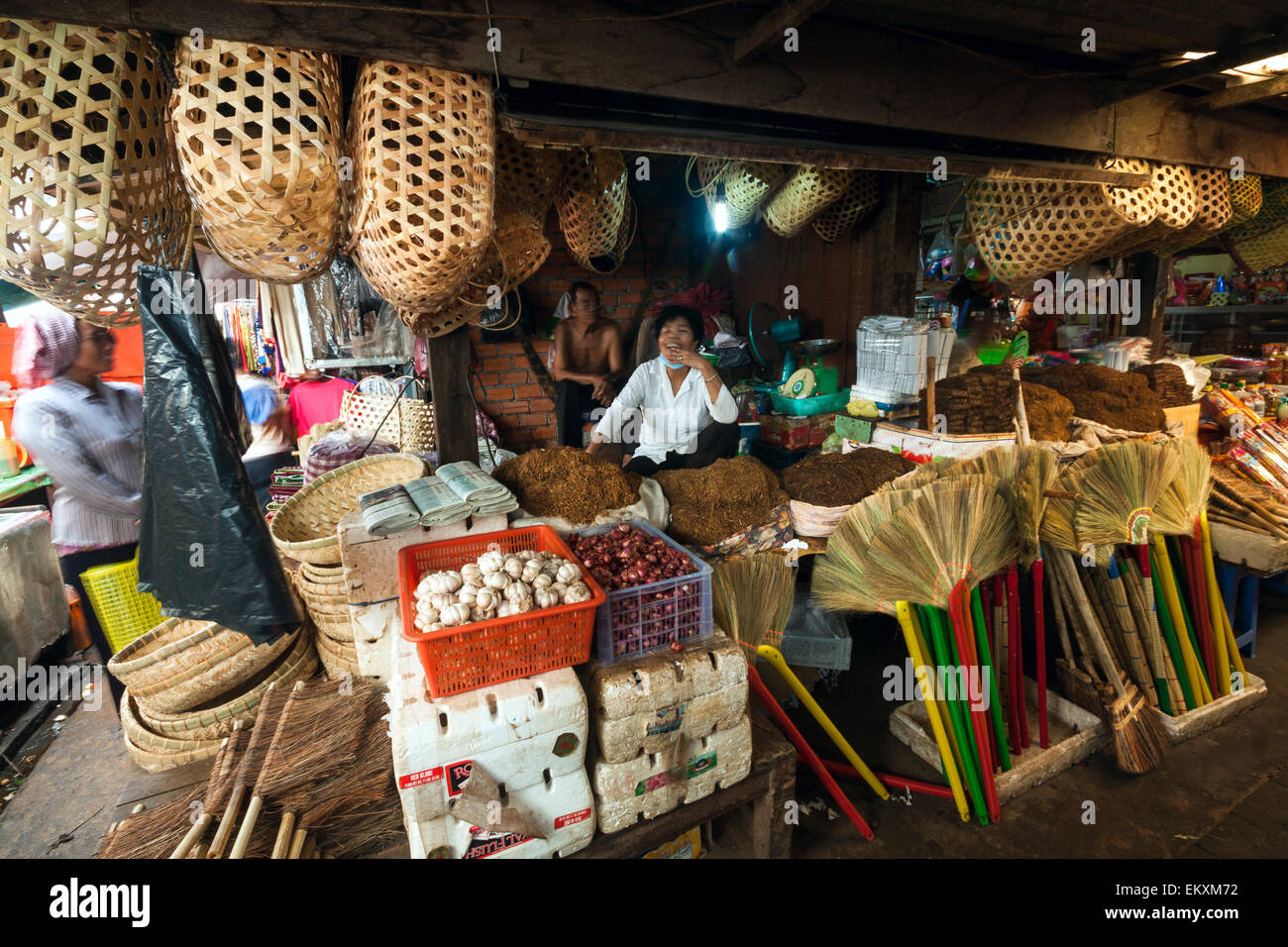 Covered Central Market in Kampot, Cambodia - Asia Stock Photo - Alamy