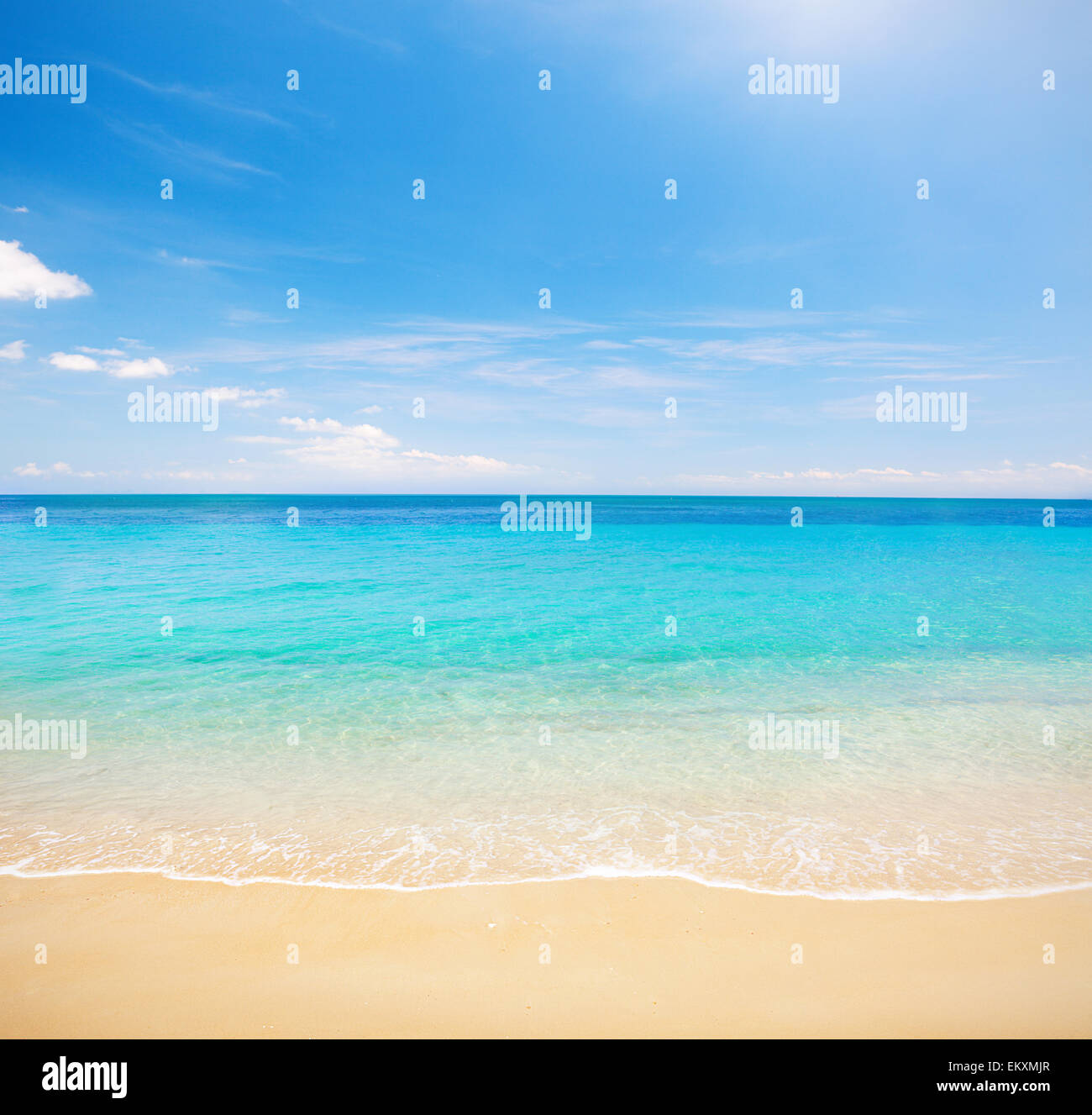 beach and clear tropical sea Stock Photo - Alamy