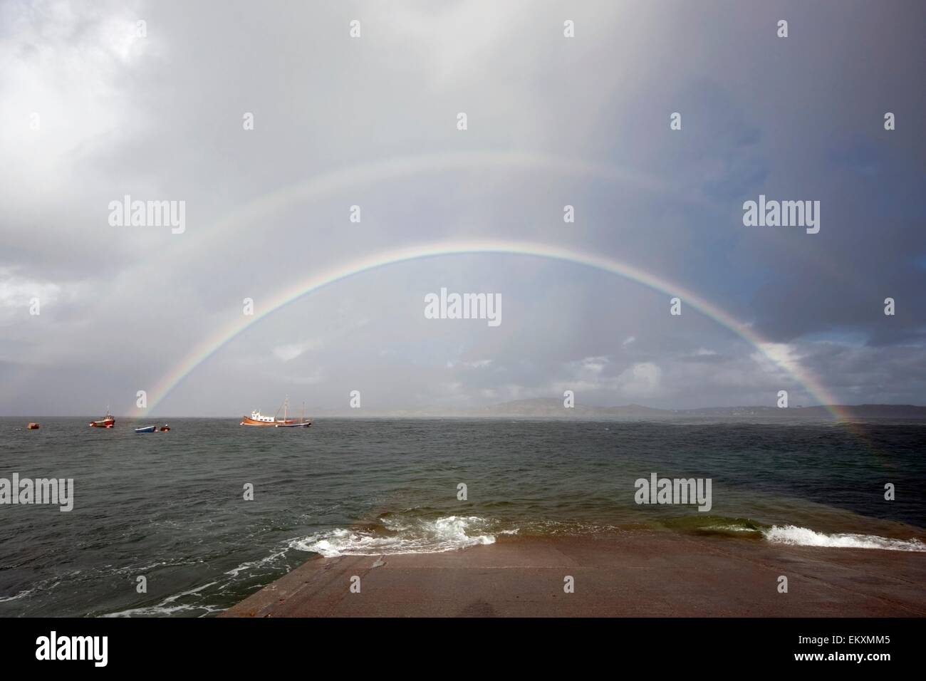Double rainbows over the ocean hi-res stock photography and images - Alamy