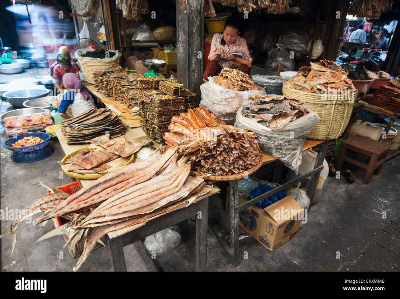 Covered Central Market in Kampot, Cambodia - Asia Stock Photo - Alamy
