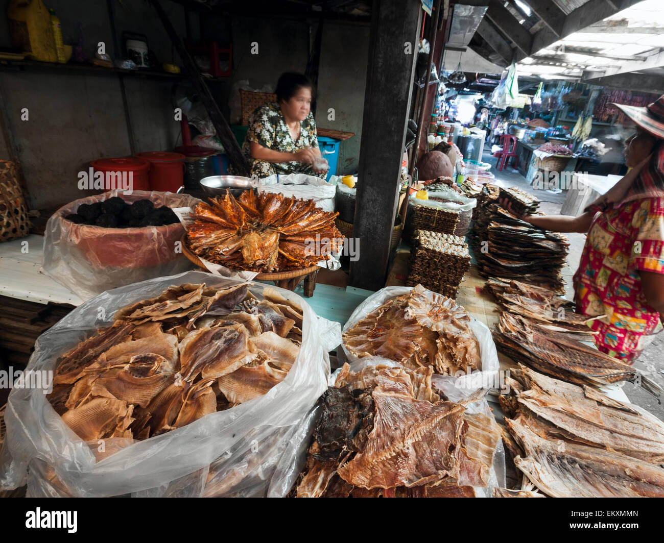 Covered Central Market in Kampot, Cambodia - Asia Stock Photo - Alamy