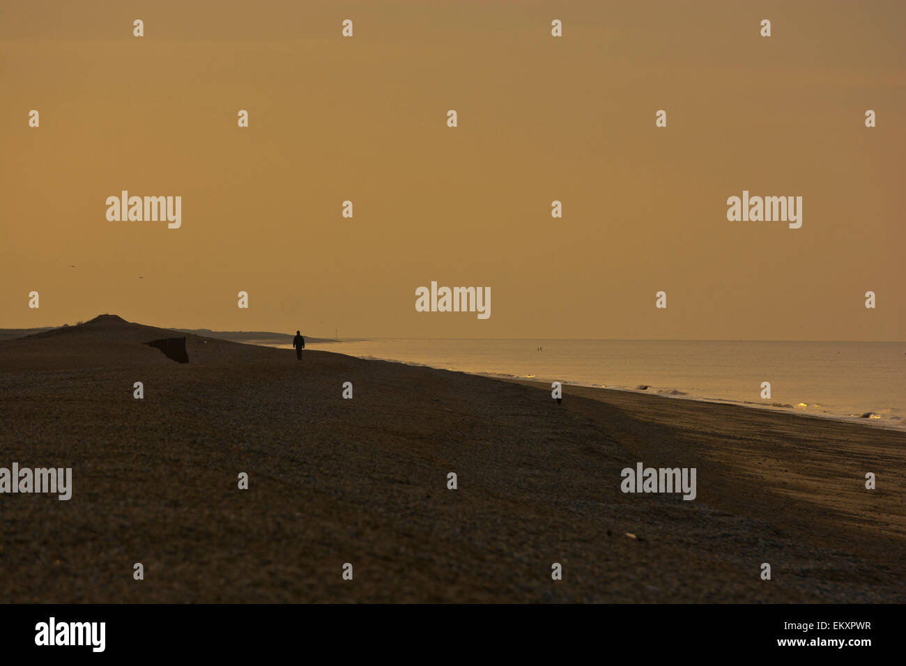 Beach dusk sunset Stock Photo - Alamy