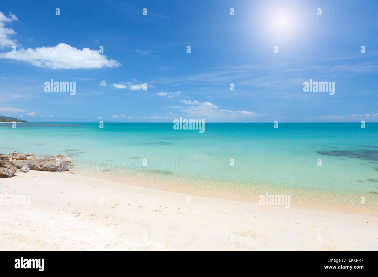 beach and clear tropical sea Stock Photo - Alamy