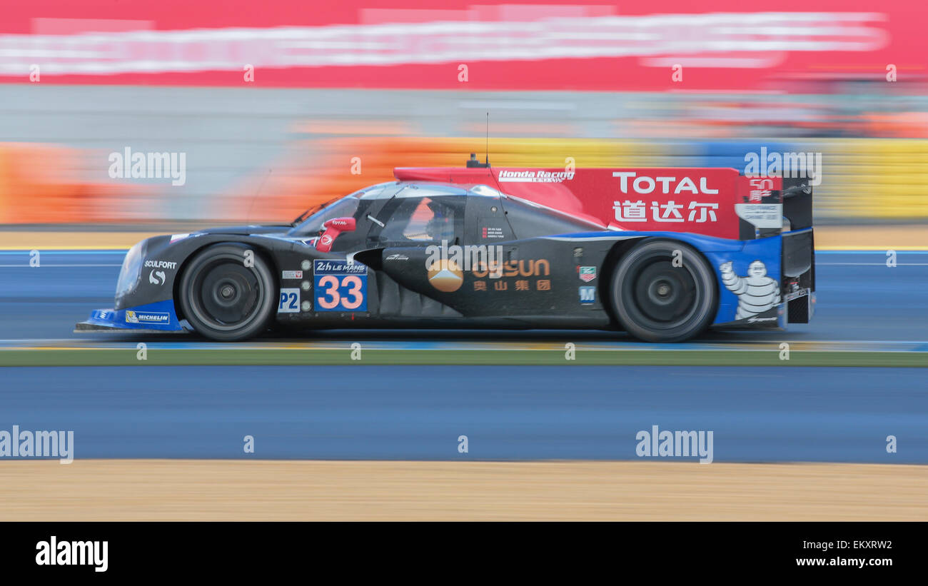 LE MANS, FRANCE - JUNE 14, 2014: Ligier JS P2-HPD (#33 , LM P2) of team ...