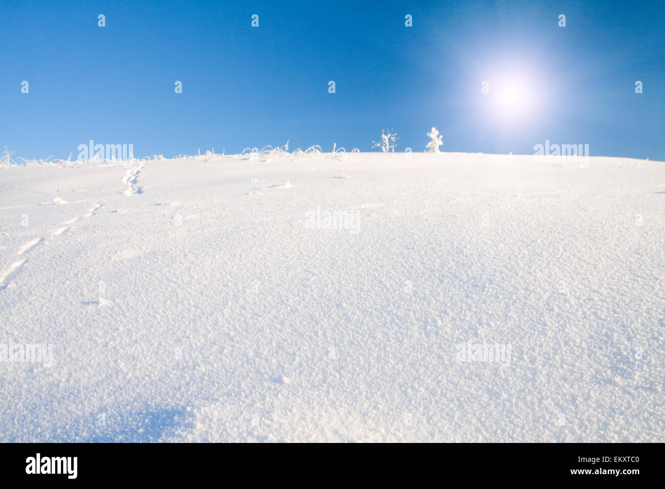 snow mountain and blue sky Stock Photo - Alamy