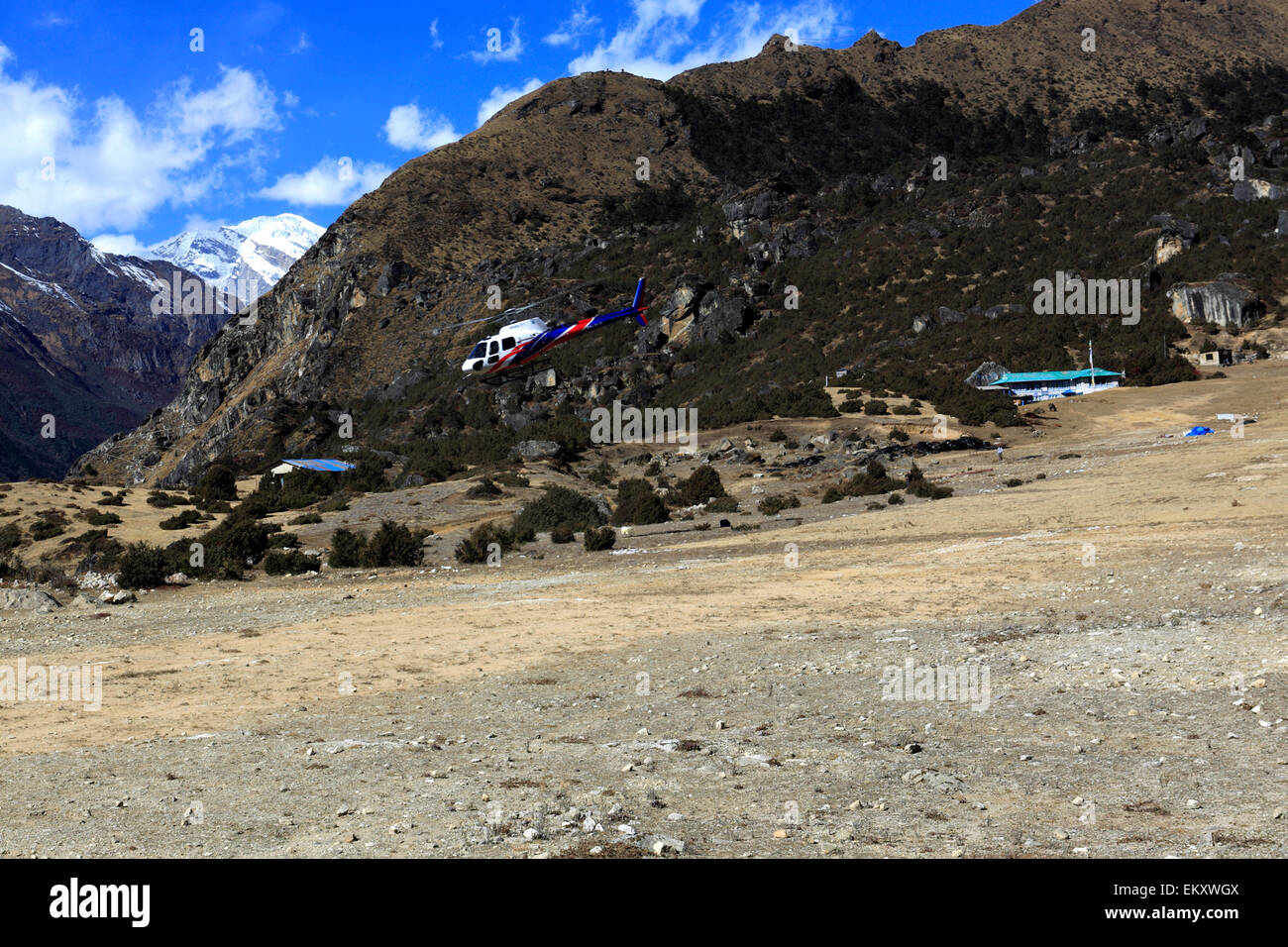 view over Syangboche Airport, UNESCO World Heritage Site, Sagarmatha ...