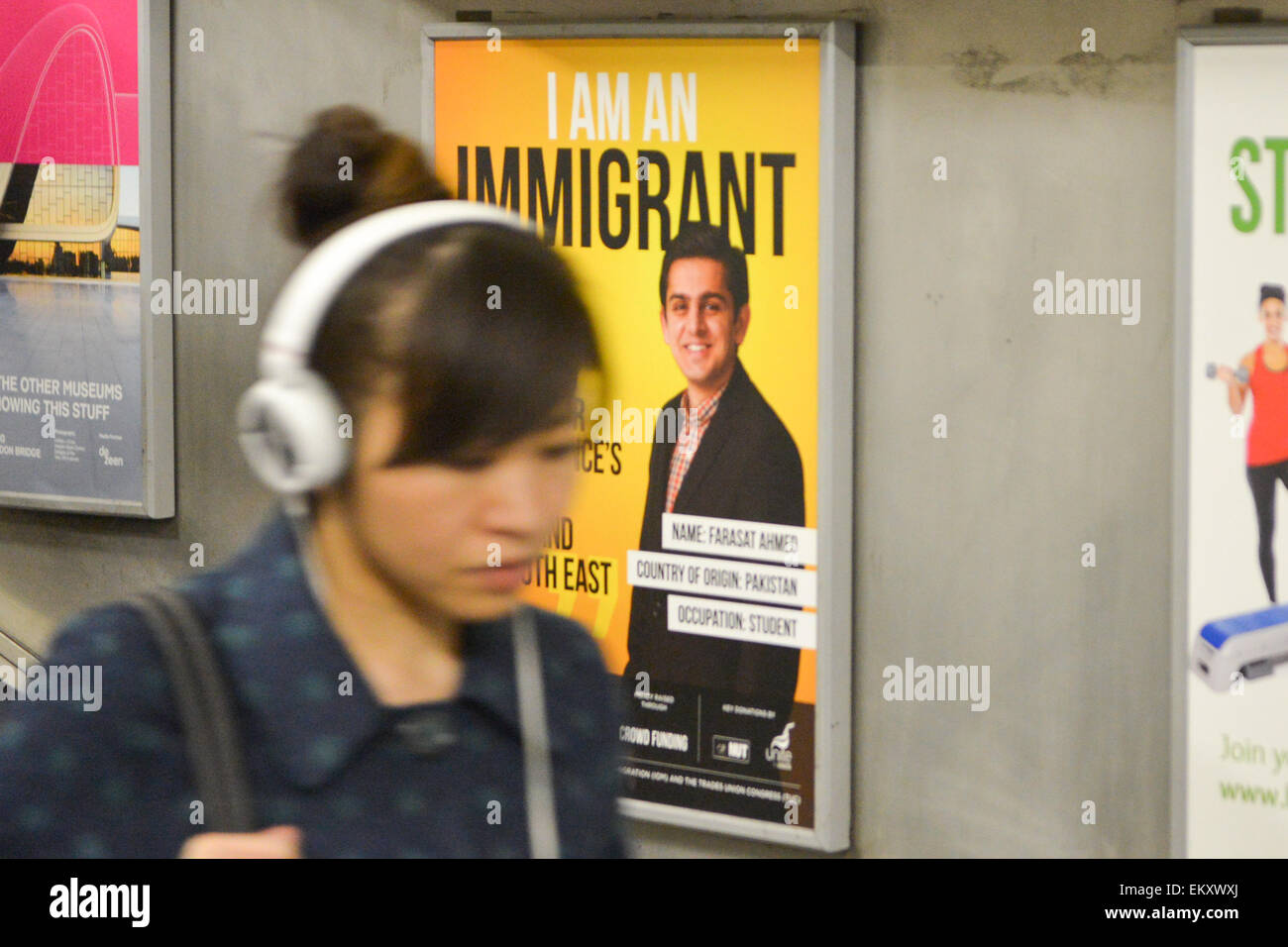 Kings Cross Station, London, UK. 14th April 2015. A poster campaign to ...