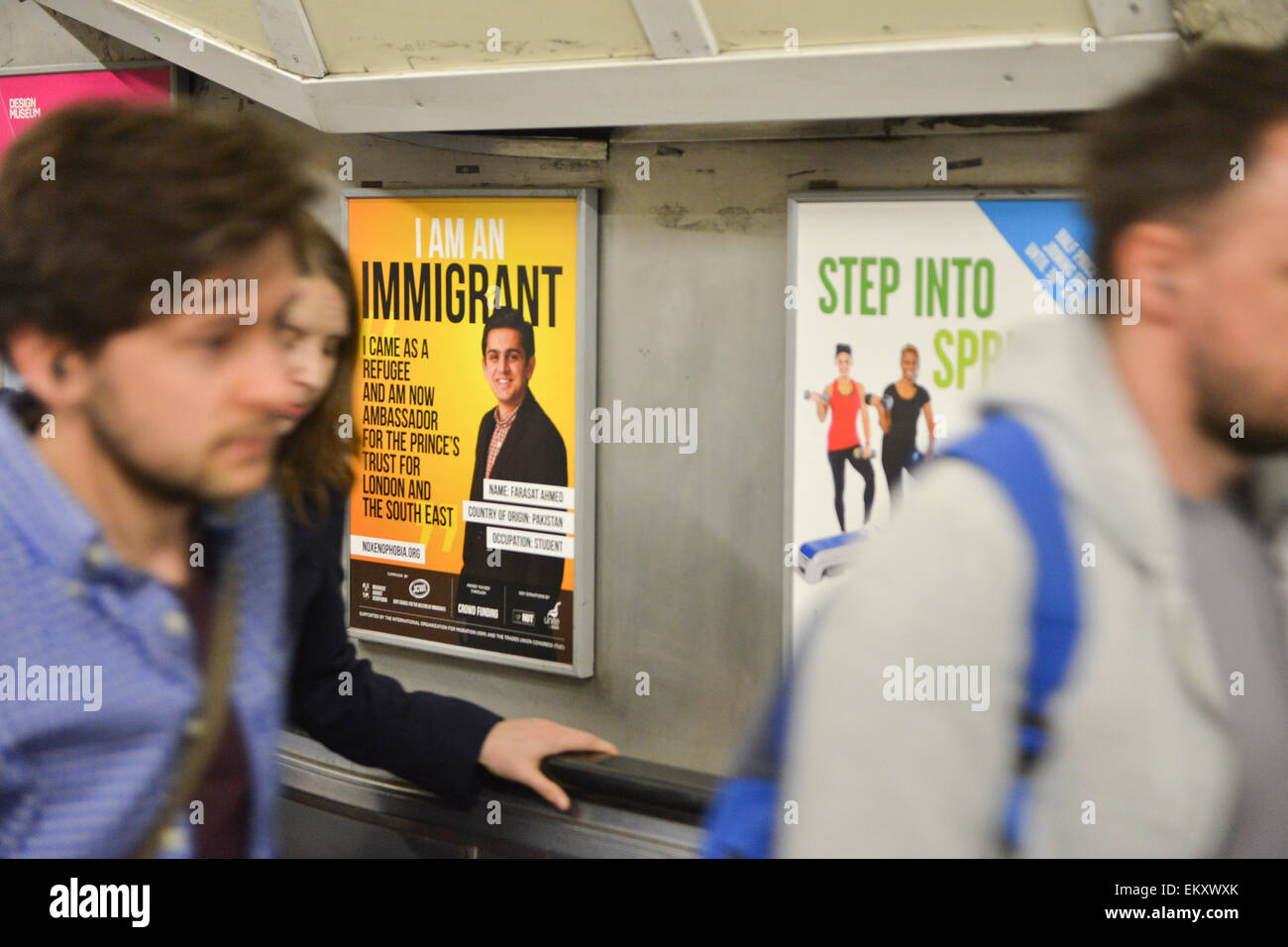 Kings Cross Station, London, UK. 14th April 2015. A poster campaign to ...